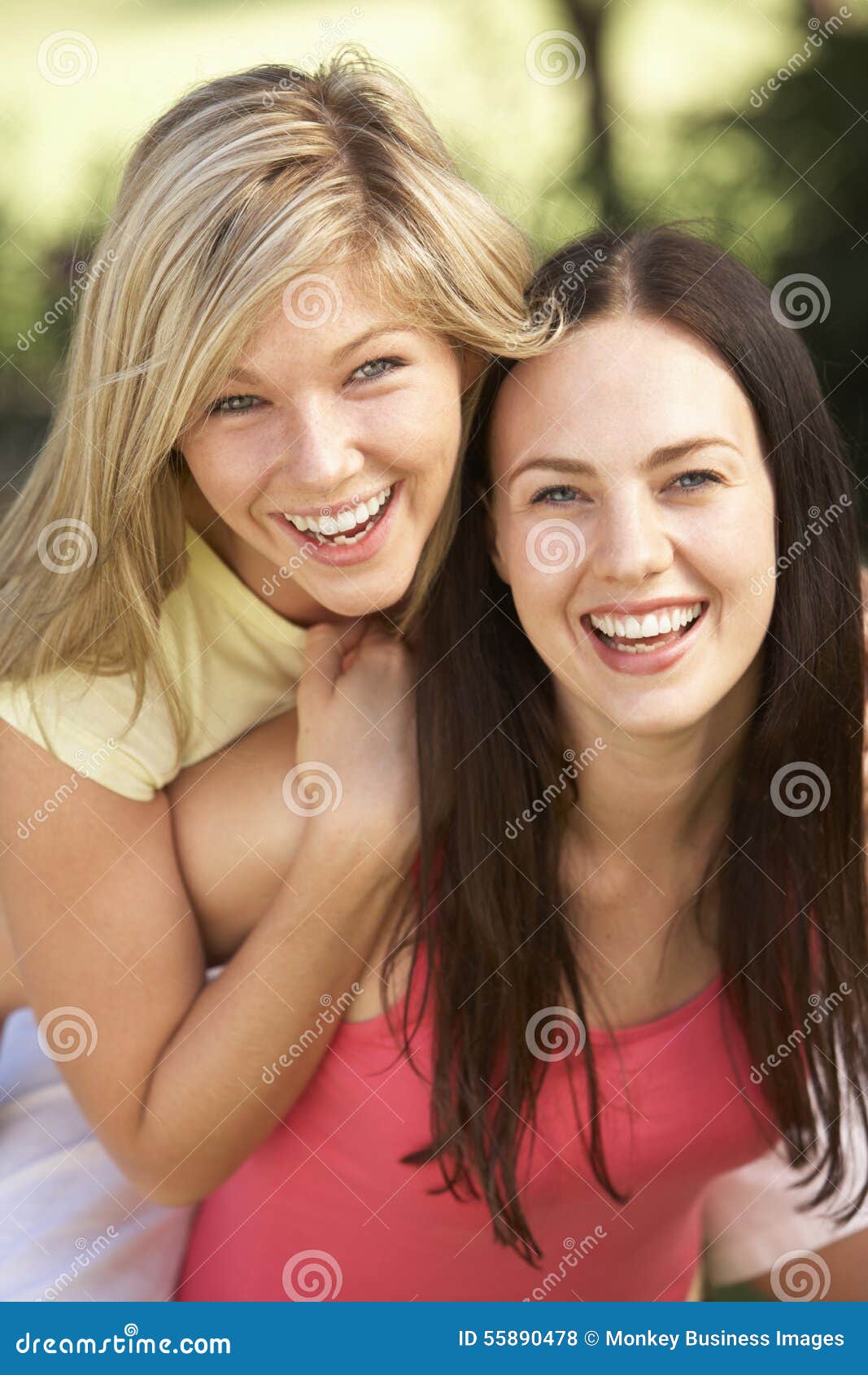 Two Female Friends Relaxing Together Stock Photo - Image of people ...