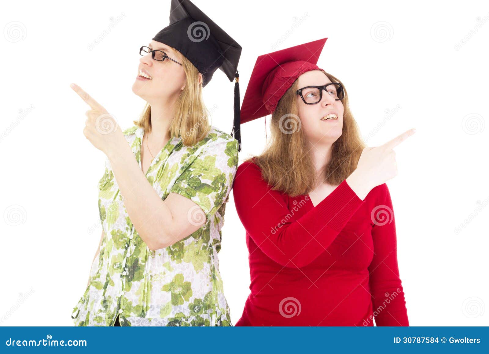 Two female graduates stock photo. Image of master, beautiful - 30787584