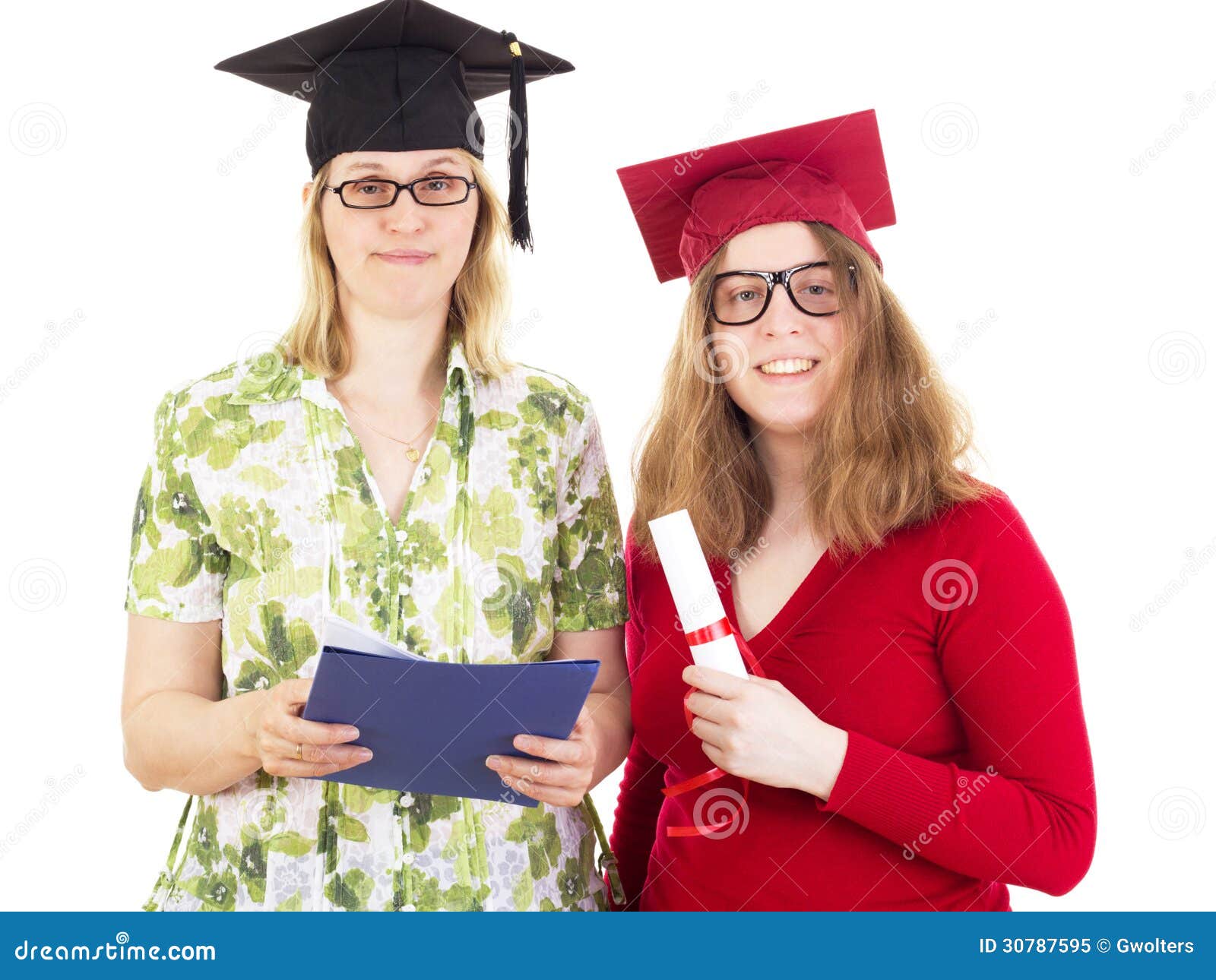 Two female graduates stock image. Image of maturation - 30787595