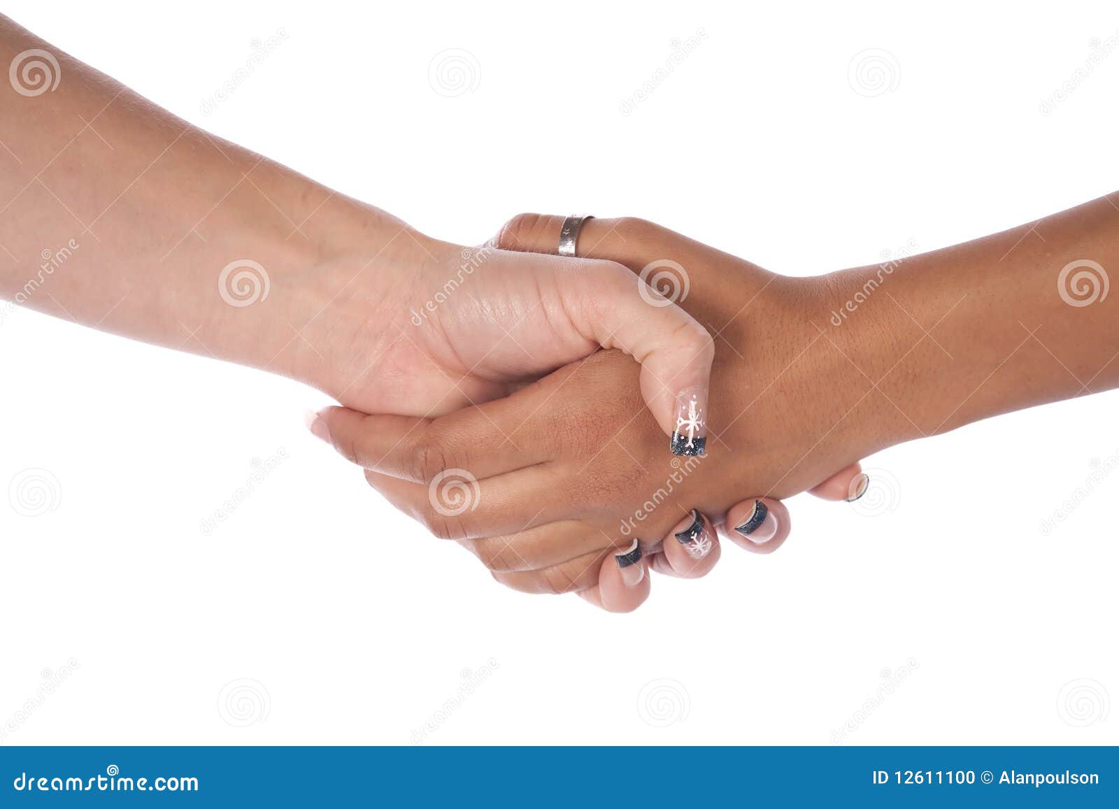 Two female hands shaking stock photo. Image of motivation - 12611100
