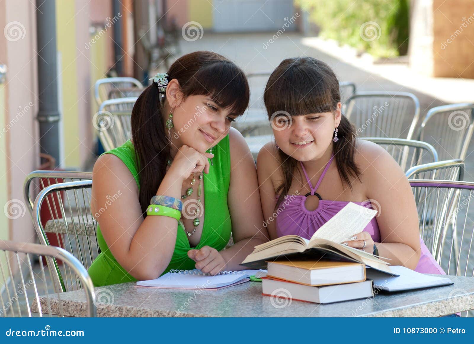 Two female students stock photo. Image of student, teamwork - 10873000