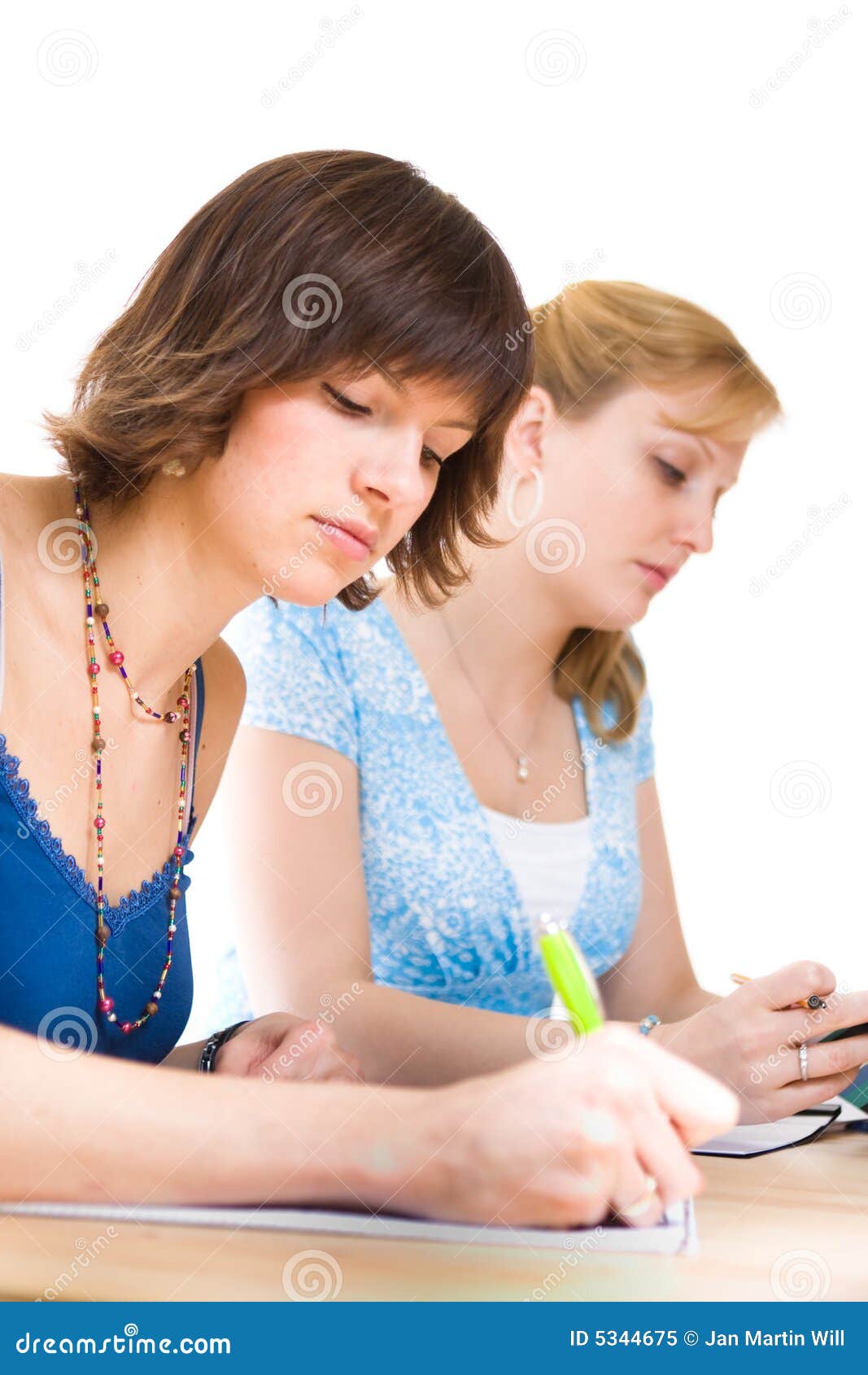 Female Students Answering Questionnaires Royalty-Free Stock Photo ...