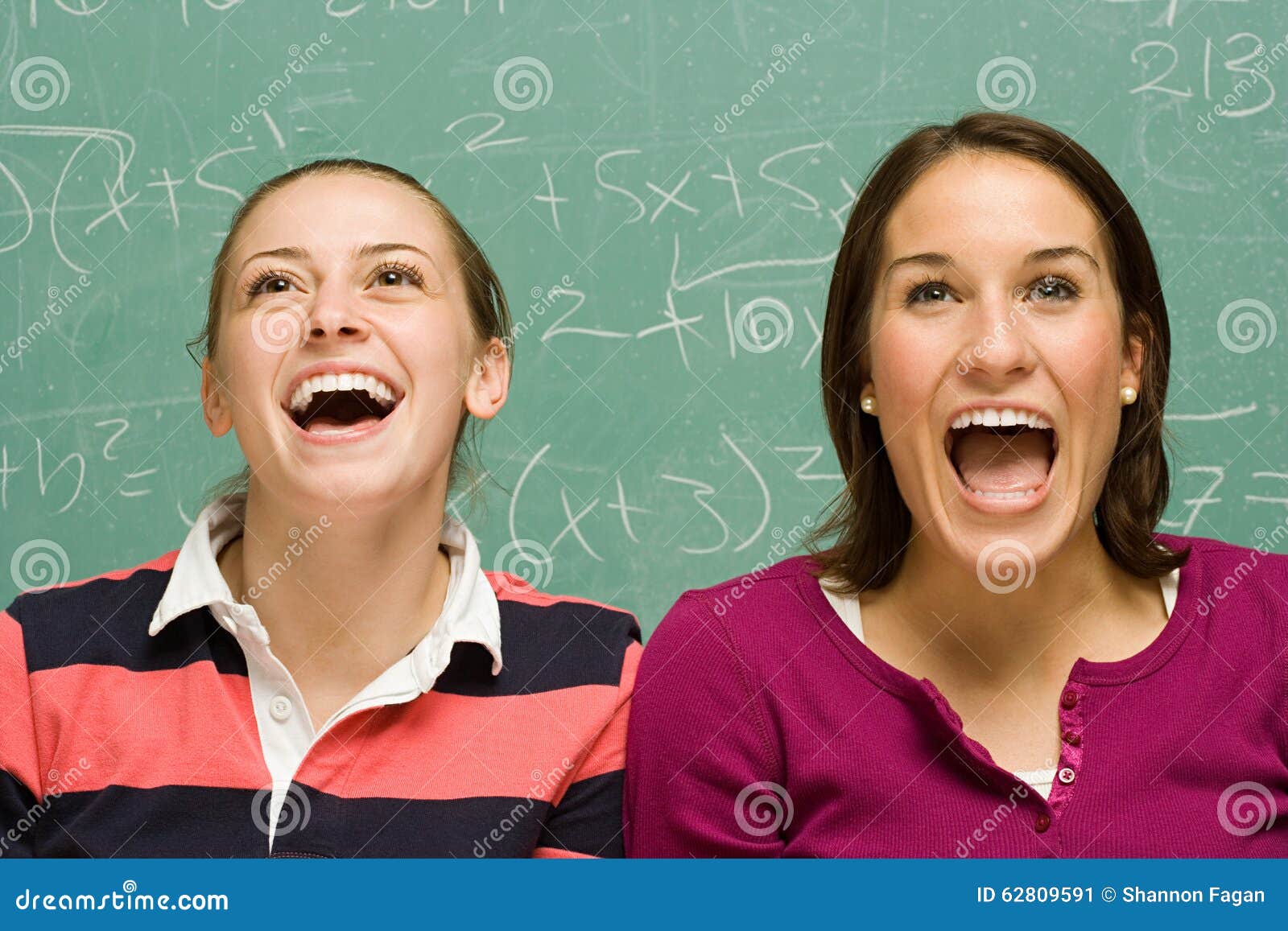 Two Female Students Showing Surprise Stock Image - Image of adult, head ...