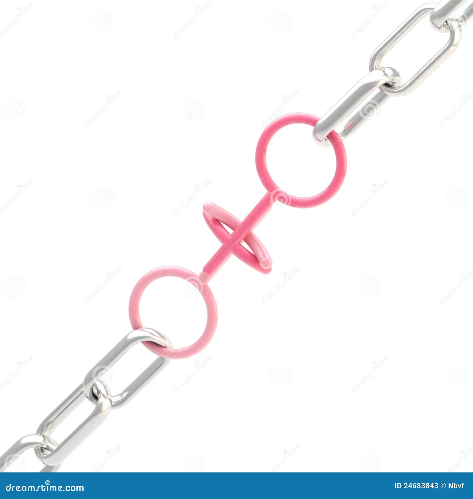 Two Female Symbols As a Chain Links Stock Illustration - Illustration ...