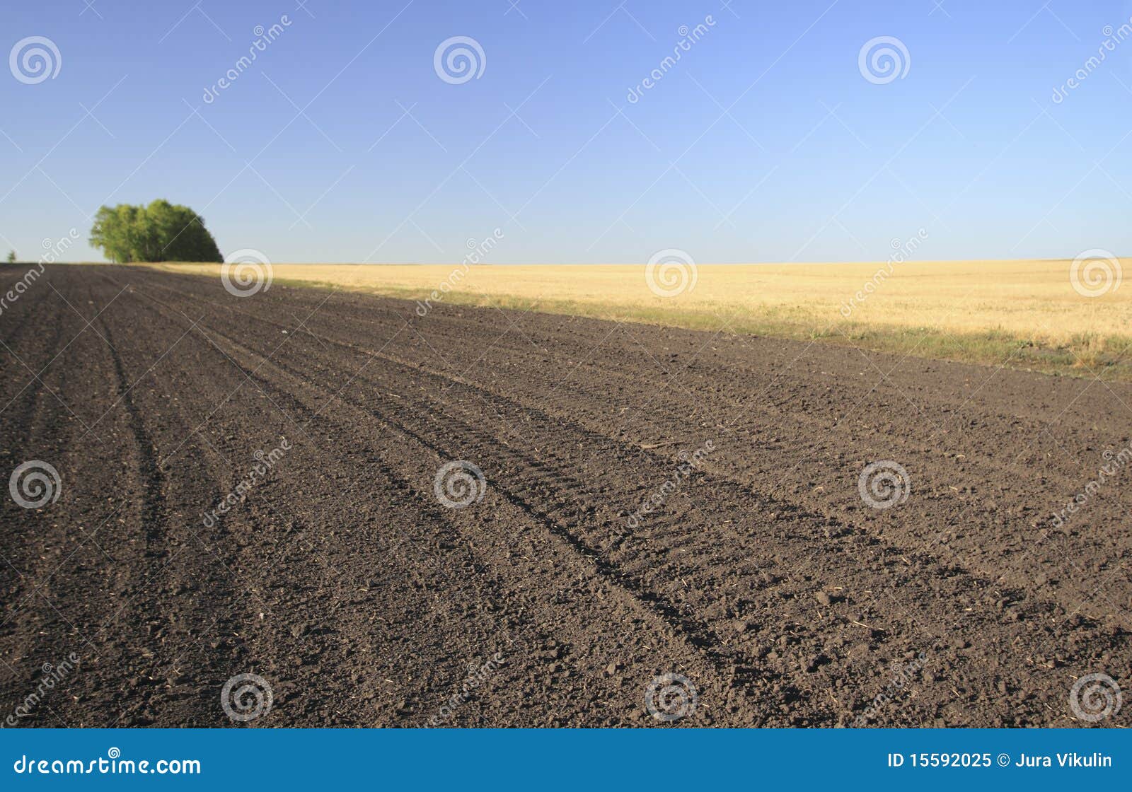 Two fields stock image. Image of black, land, plough - 15592025