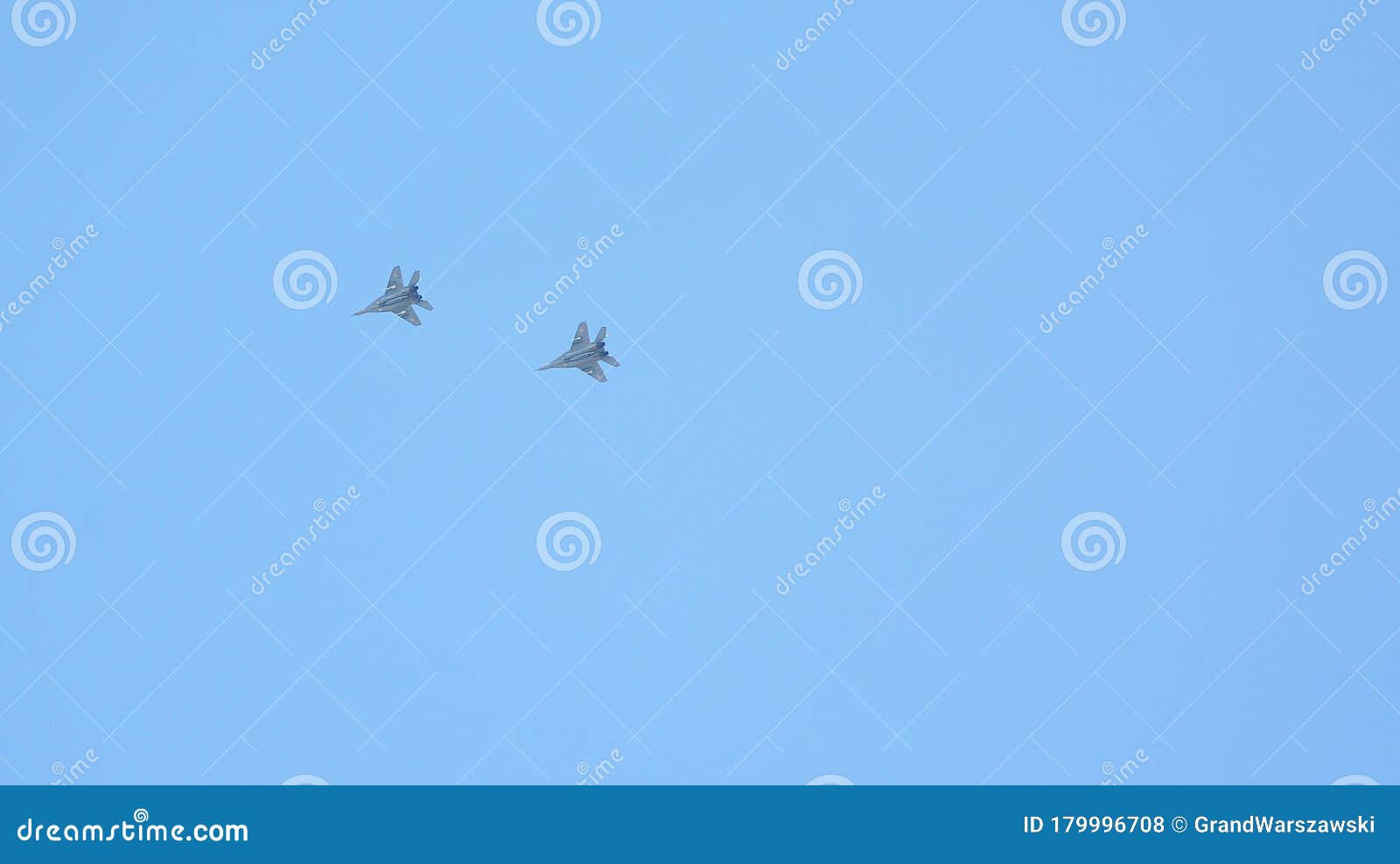 Two fighter jets stock photo. Image of flying, formation - 179996708