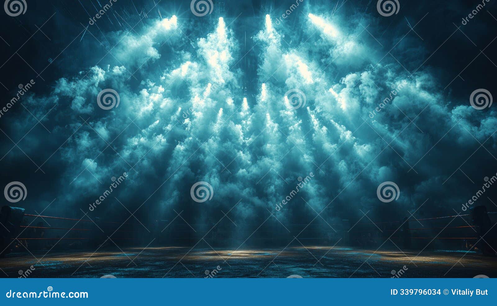 Two Fighters Face Off in an Electrifying Boxing Ring Under Dramatic ...