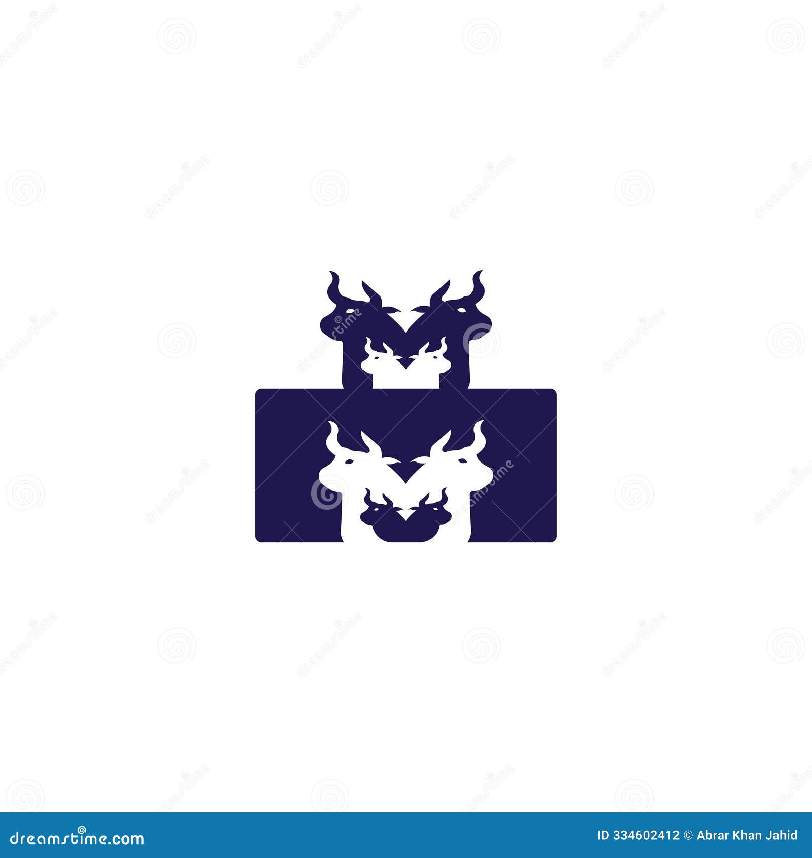 Two Fighting Bull Animal Logo Stock Vector - Illustration of freedom ...