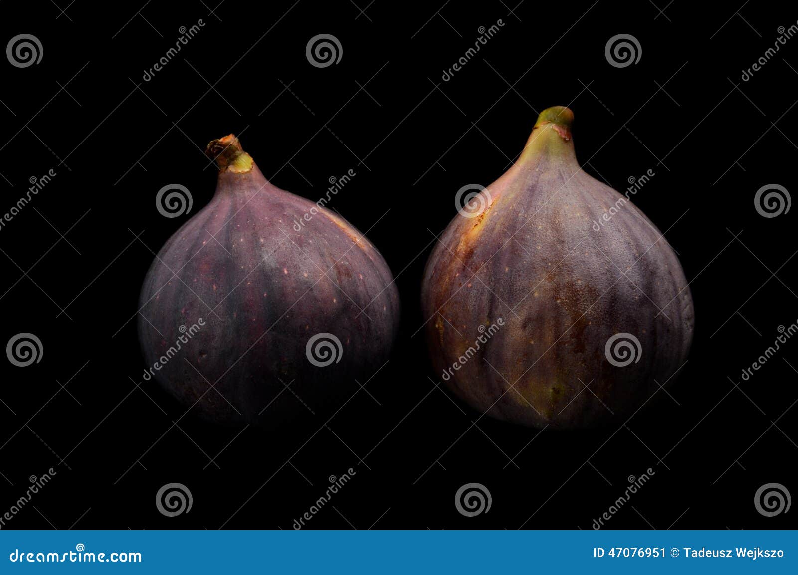 Two figs on black stock image. Image of figs, dietary - 47076951