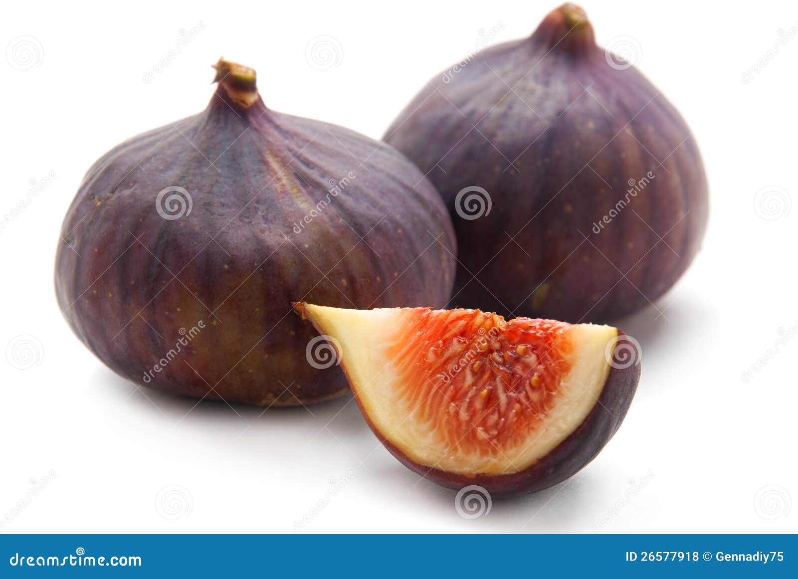 Two Figs and slice of figs stock photo. Image of shot - 26577918