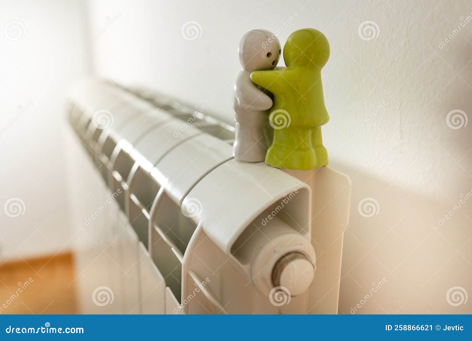 Two Figures in Hug Standing on Cold Radiator Stock Image - Image of ...