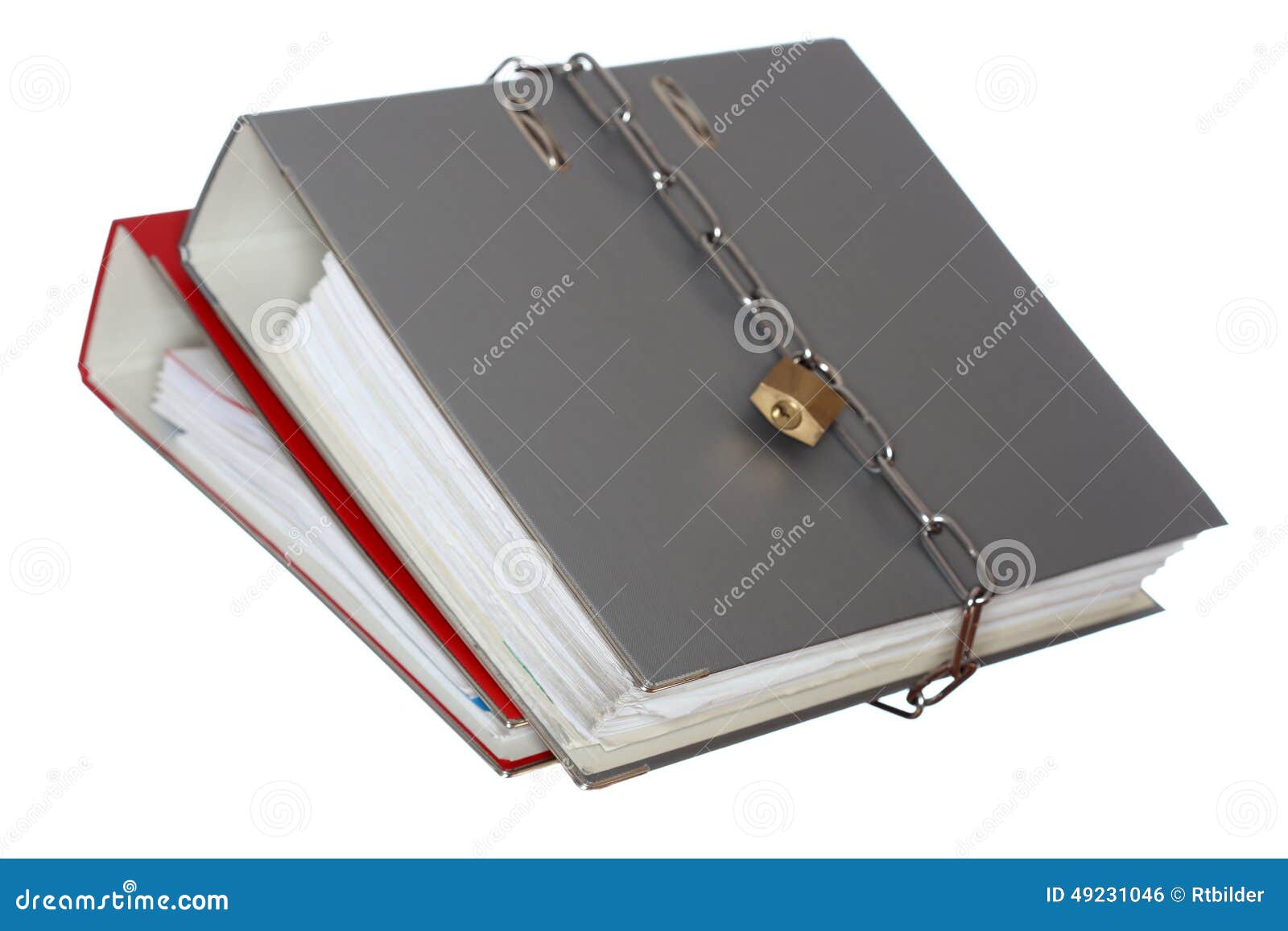 Two file folder with chain stock photo. Image of folder - 49231046