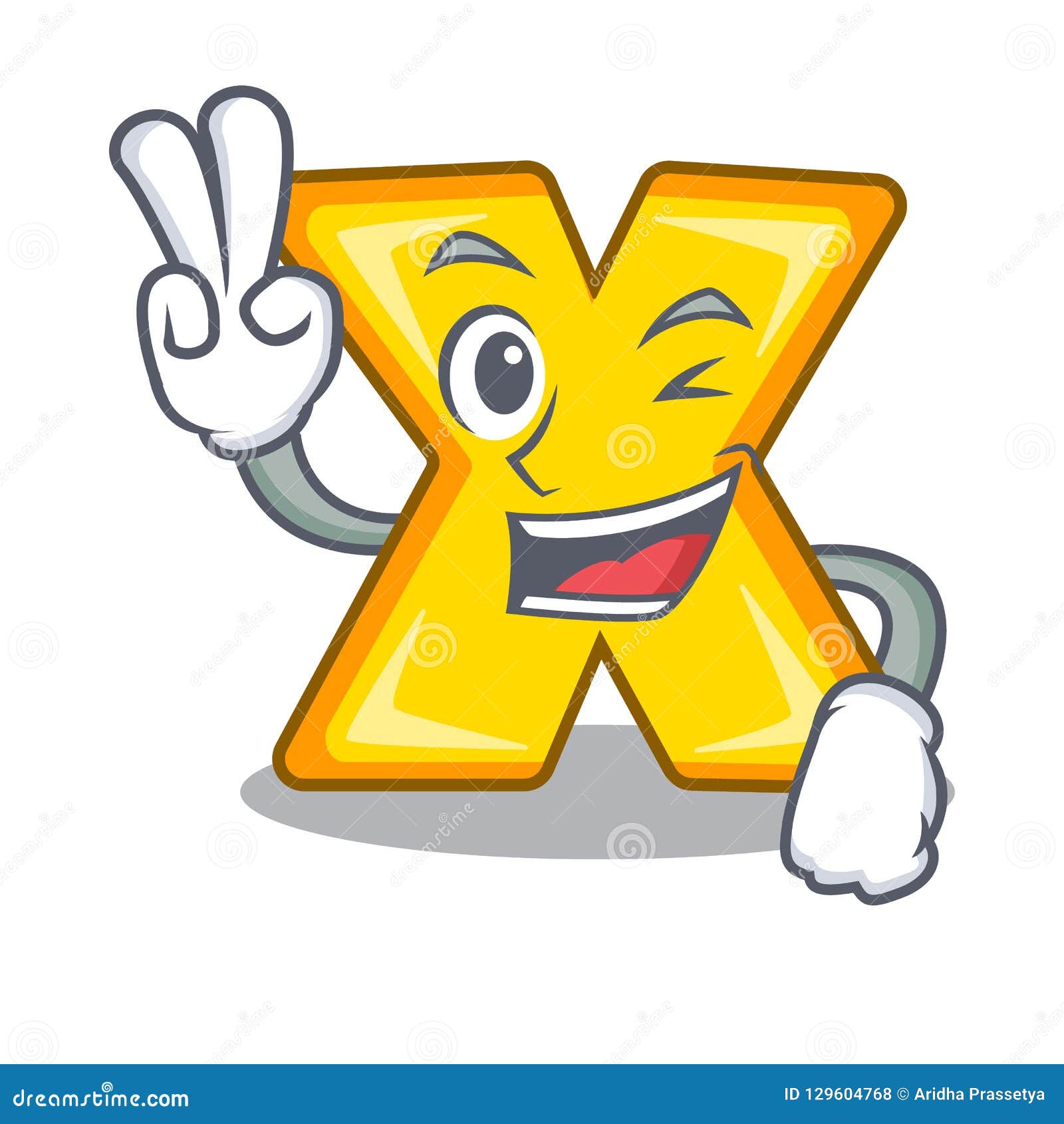 Two Finger Cartoon Multiply Of A Delete Sign Vector Illustration ...