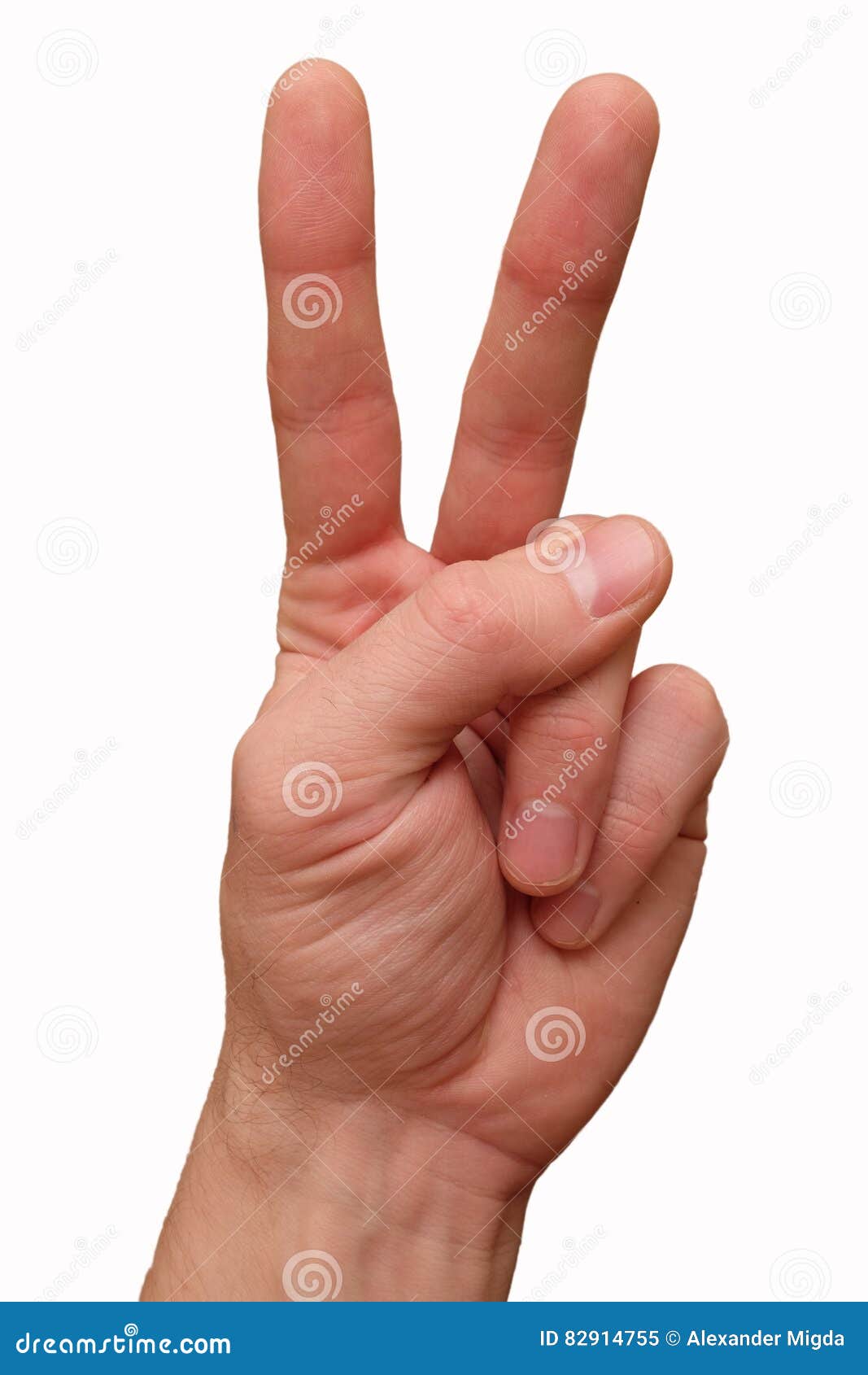 The Two Finger Gesture Hand Isolated Stock Image - Image of hand, index ...