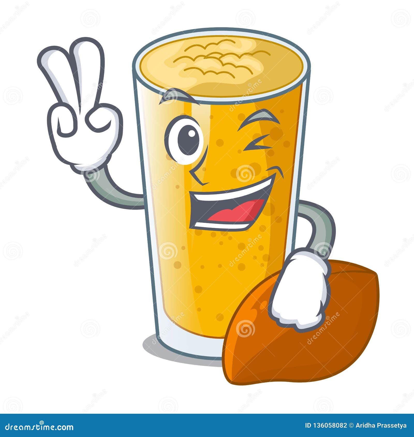 Two Finger Lassi Mango in a Cartoon Bottle Stock Vector - Illustration ...