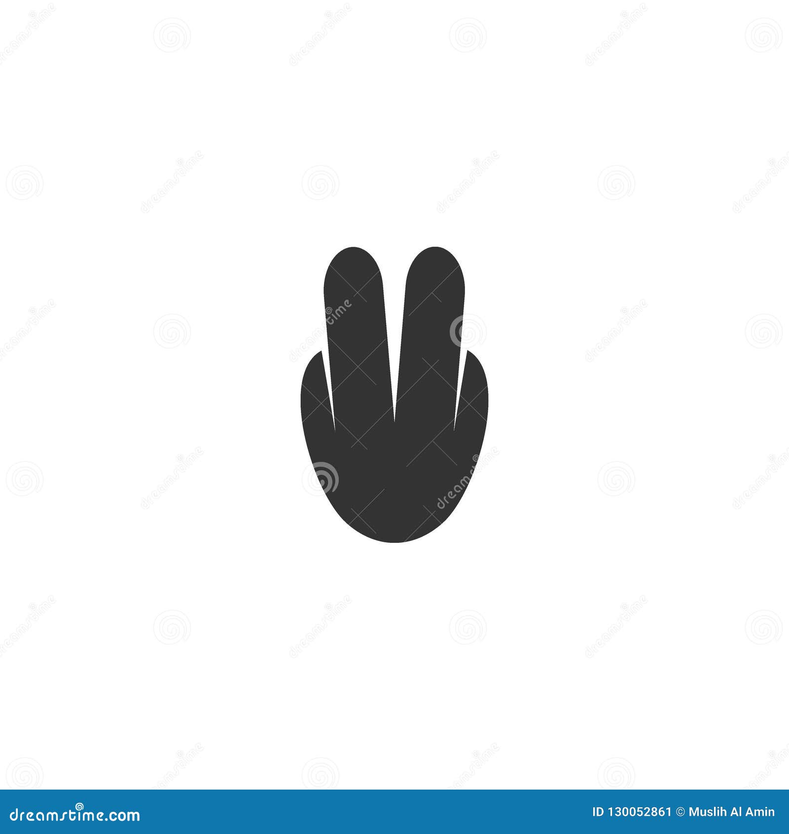 Two Finger Graphic Logo. Second Symbol. Stock Vector - Illustration of ...