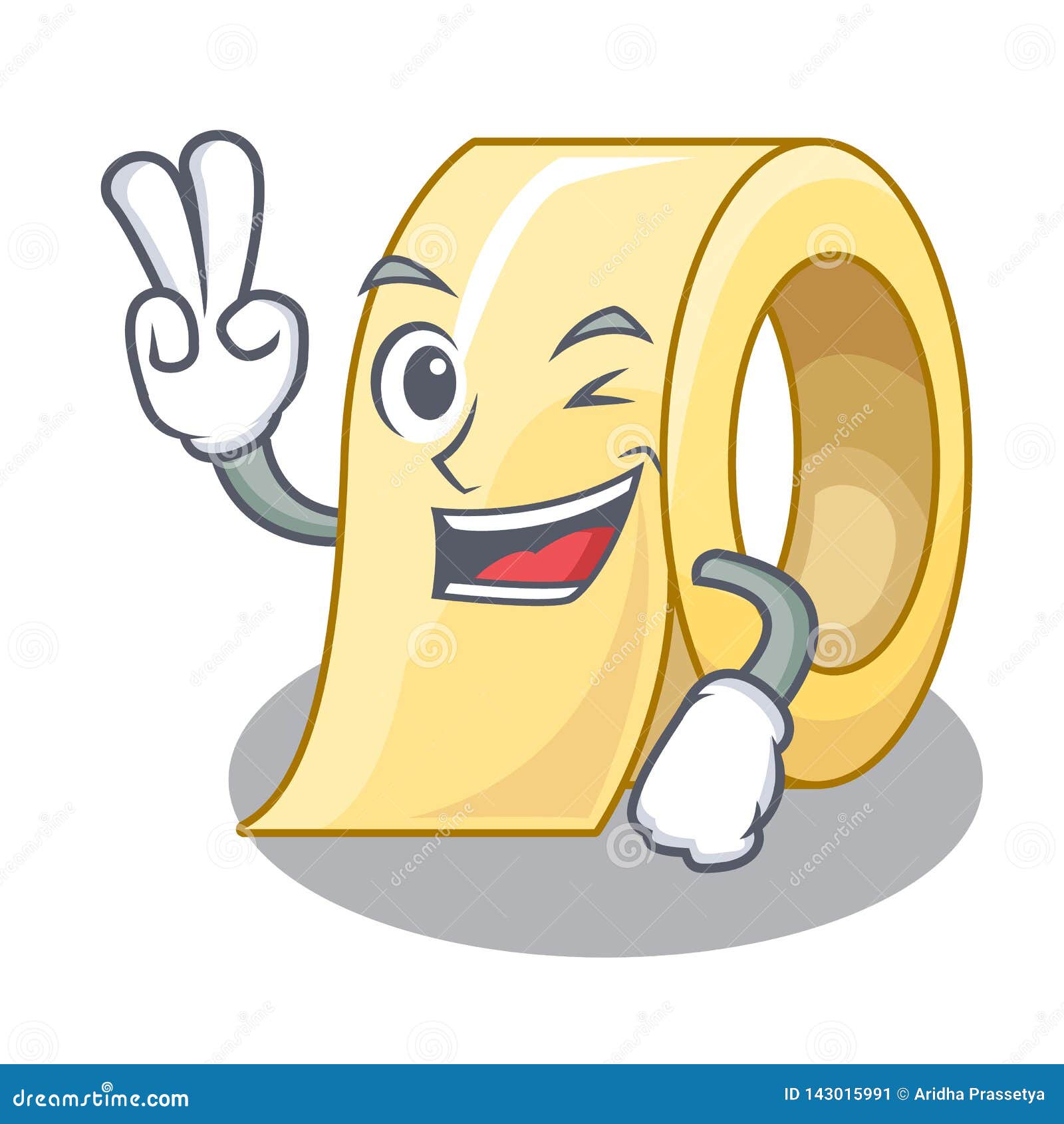 Two Finger Masking Tape Above the Cartoon Table Stock Vector ...