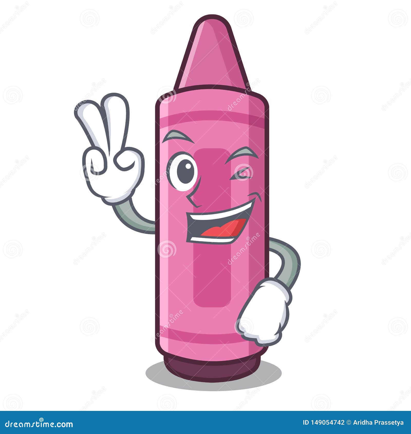 Two Finger Pink Crayons in Cartoon School Bag Stock Vector ...