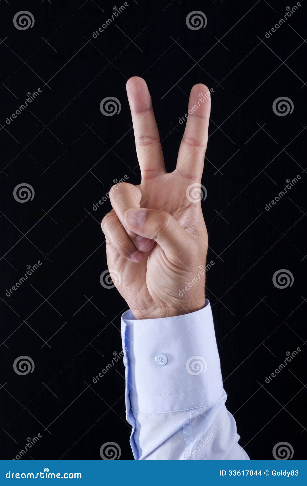 Two Finger Raised stock photo. Image of black, angle - 33617044