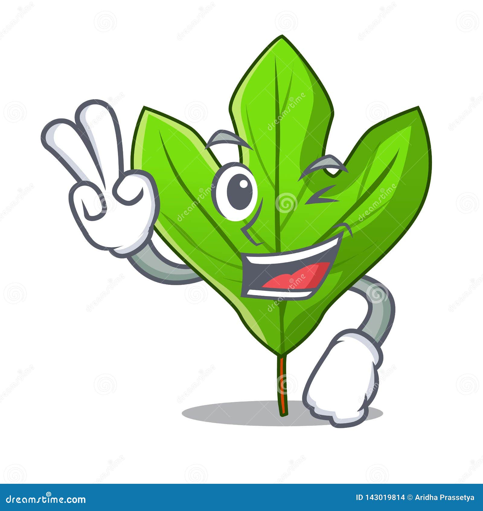 Two Finger Sassafras Leaf in the Cartoon Stem Stock Vector ...