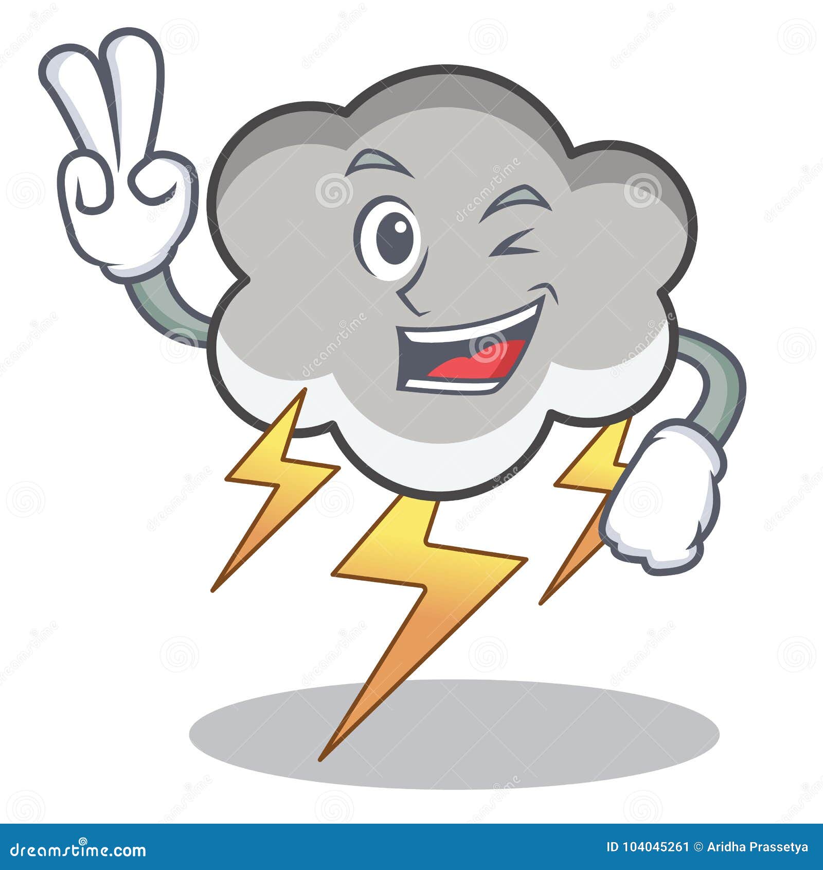 Two Finger Thunder Cloud Character Cartoon Stock Vector - Illustration ... Two Finger Thunder Cloud Character Cartoon Stock Vector - Illustration ...