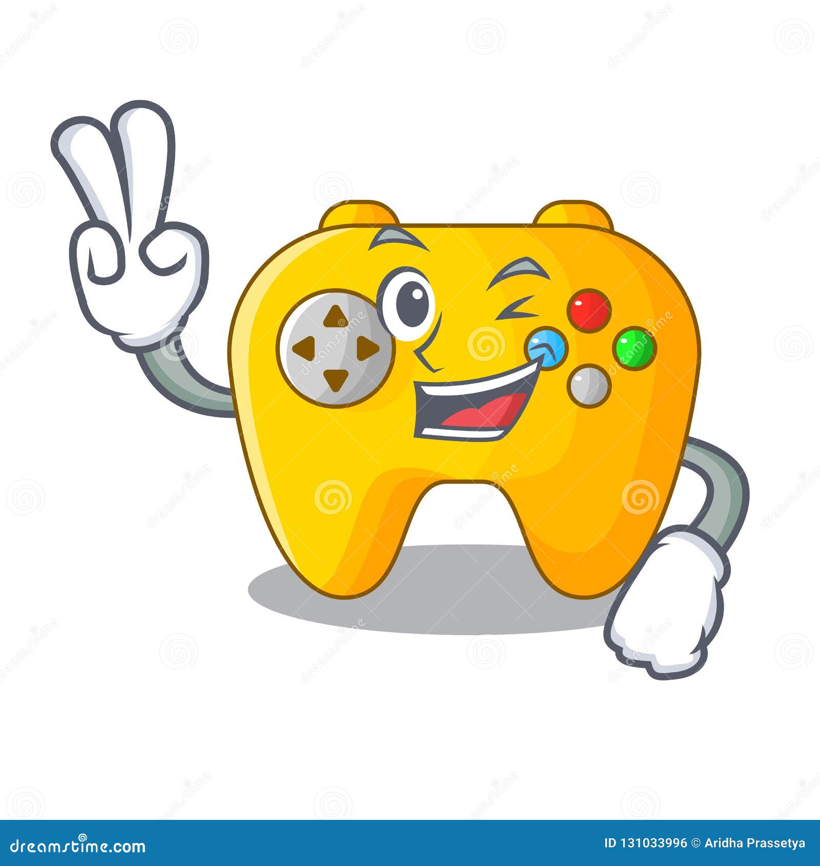 Two Finger Video Game Controller Shaped on Charcter Stock Vector ...