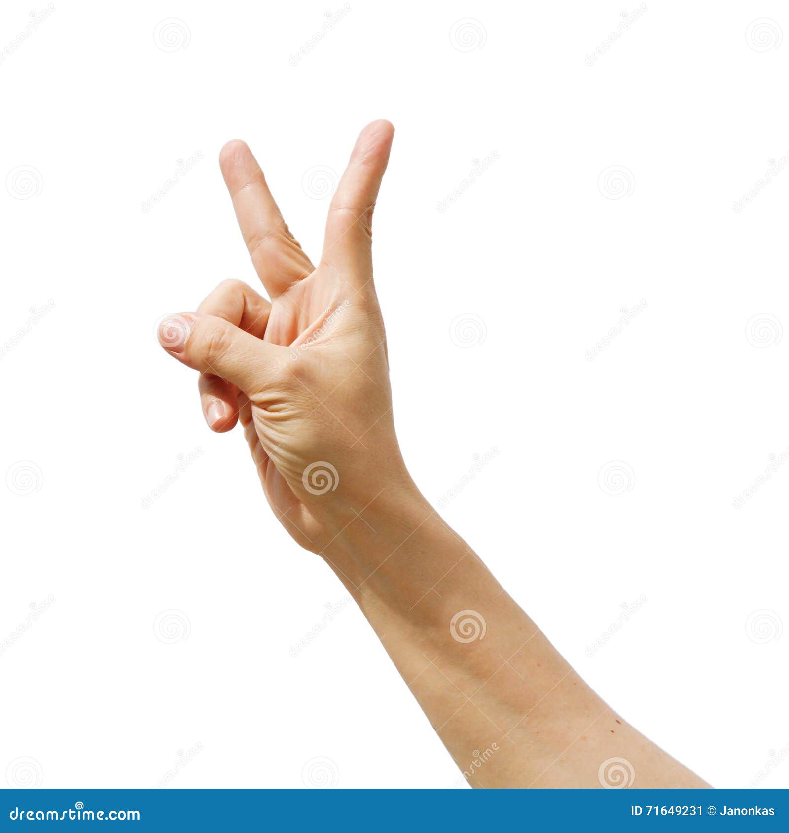 Two Fingers Man Hand, Fighting Symbol Stock Image - Image of count ...