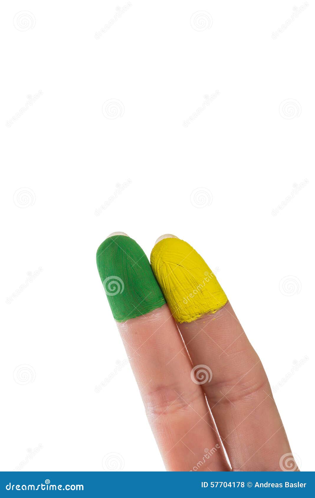 Two Fingers with Painted Finger Tips Stock Photo - Image of playful ...