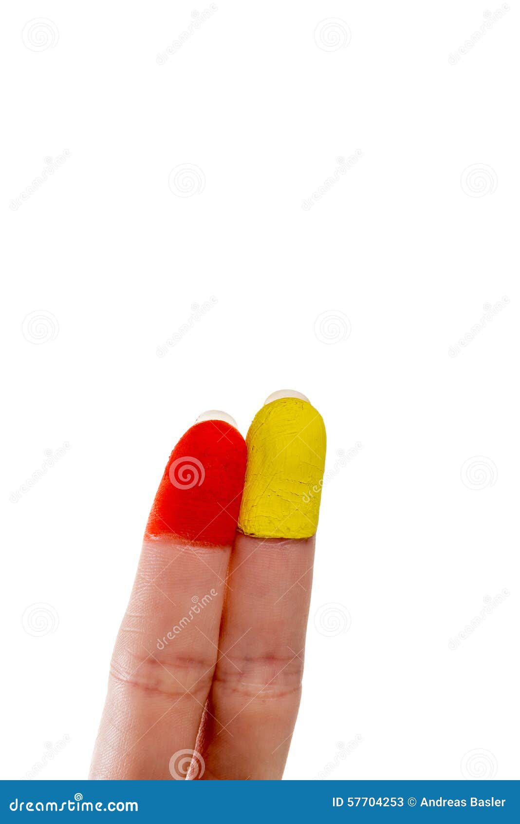 Two Fingers with Painted Fingertips Stock Image - Image of education ...