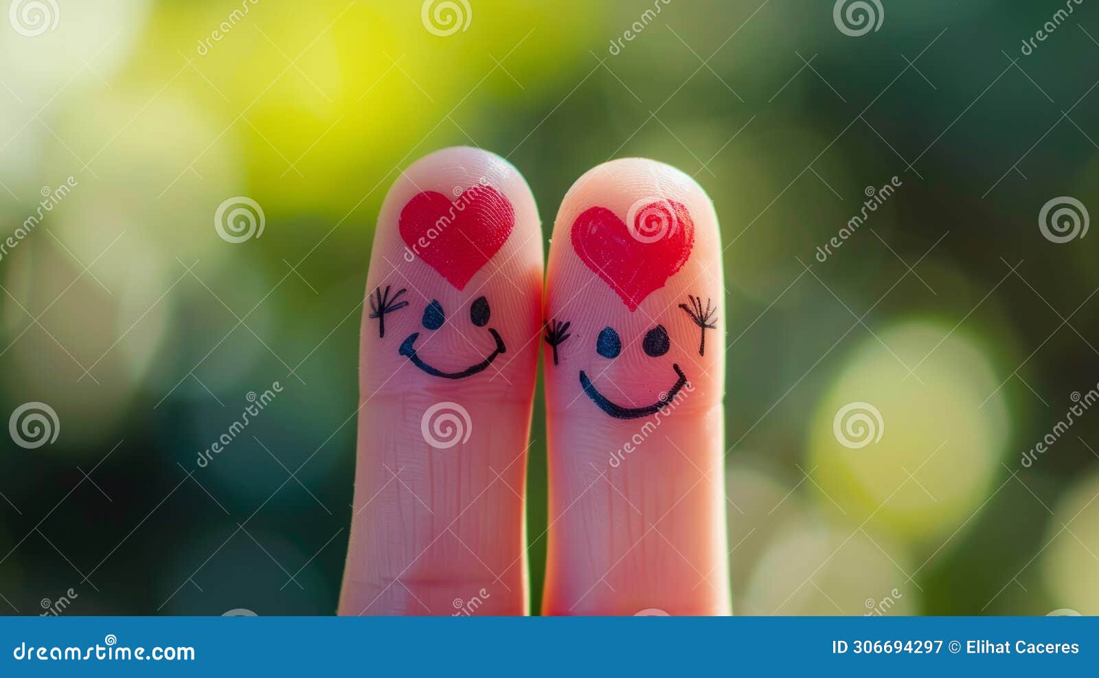 Two Fingers Painted with Smiling Faces Generative Ai Stock Illustration ...