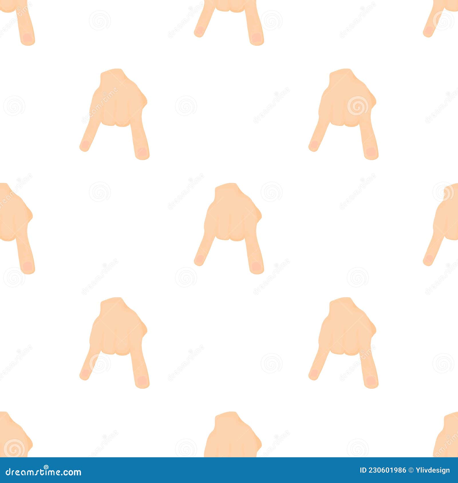 Two Fingers Pattern Seamless Vector Stock Vector - Illustration of ...