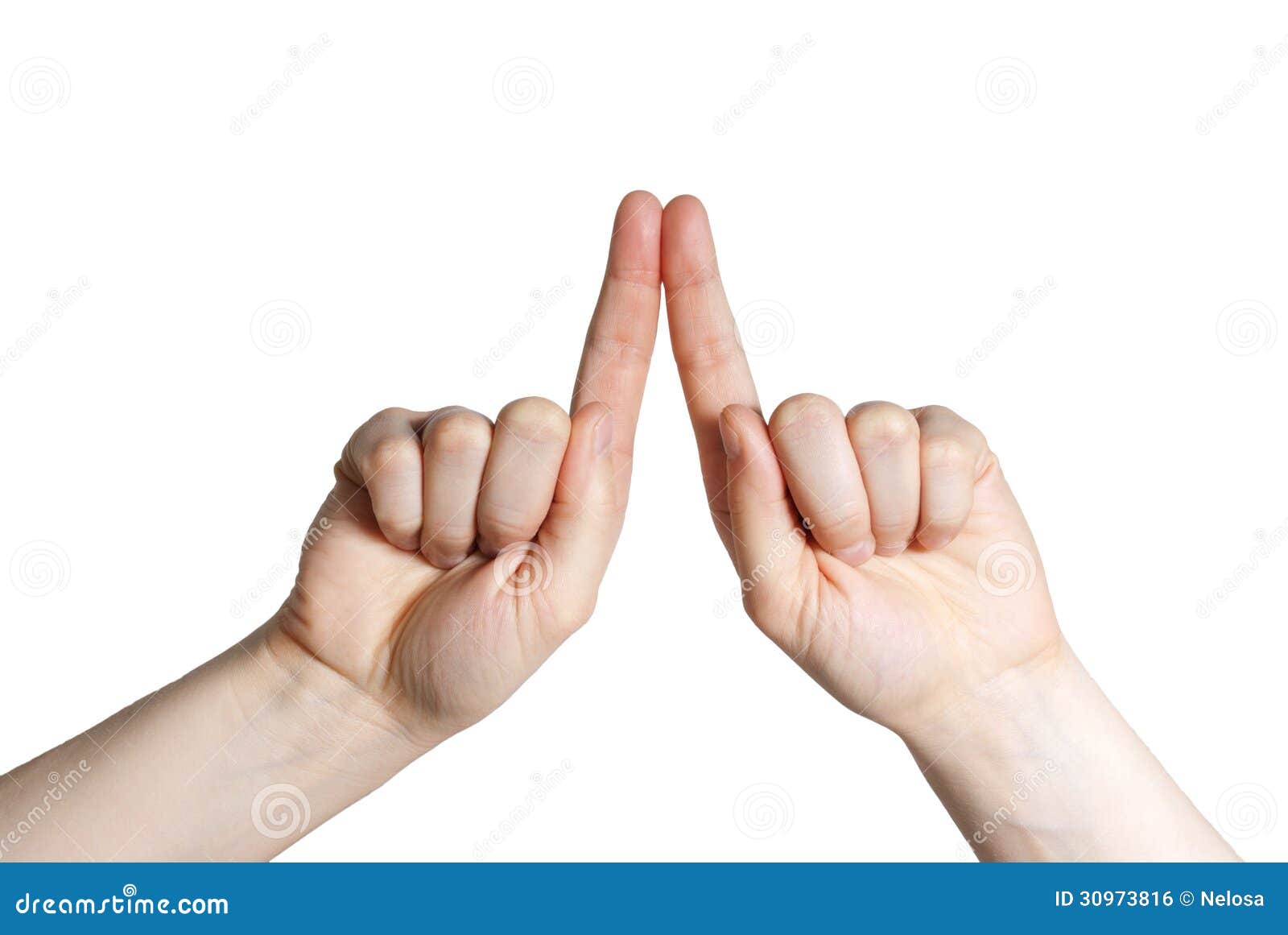 Two fingers stock photo. Image of indicate, disclosing - 30973816