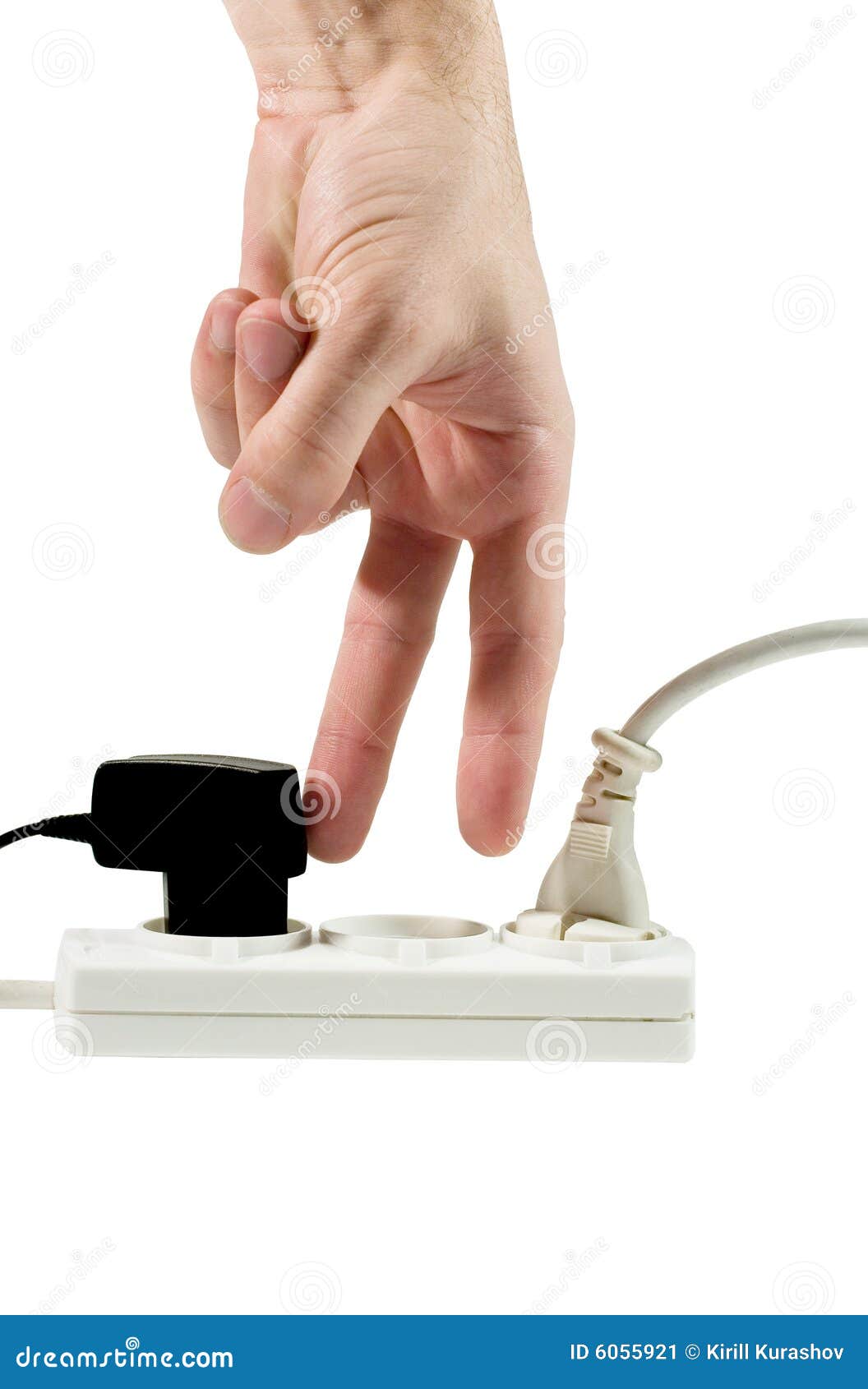Two Fingers about To Be â€œpluggedâ€ into a Socket Stock Image - Image ...