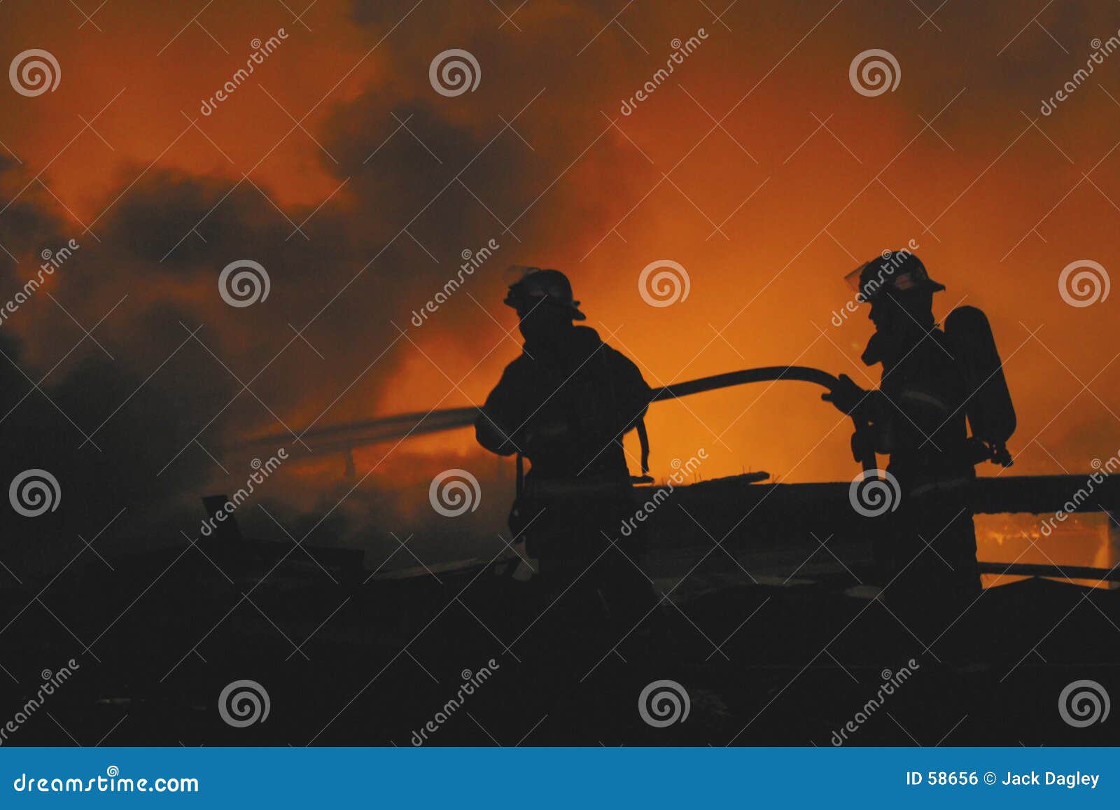 Two firefighters stock photo. Image of danger, glow, glowing - 58656