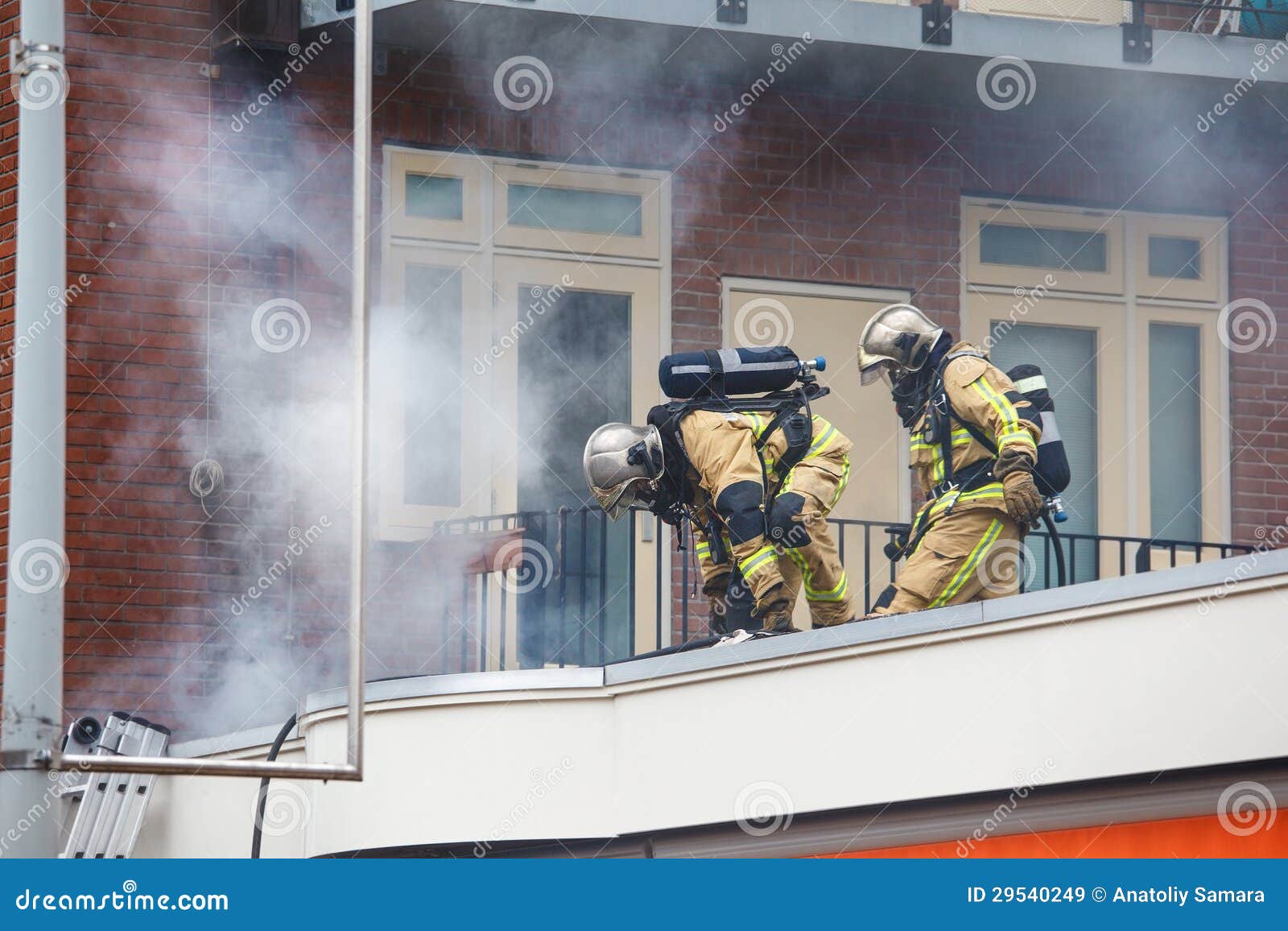 Two firemen stock image. Image of heat, alarm, fume, rescue - 29540249