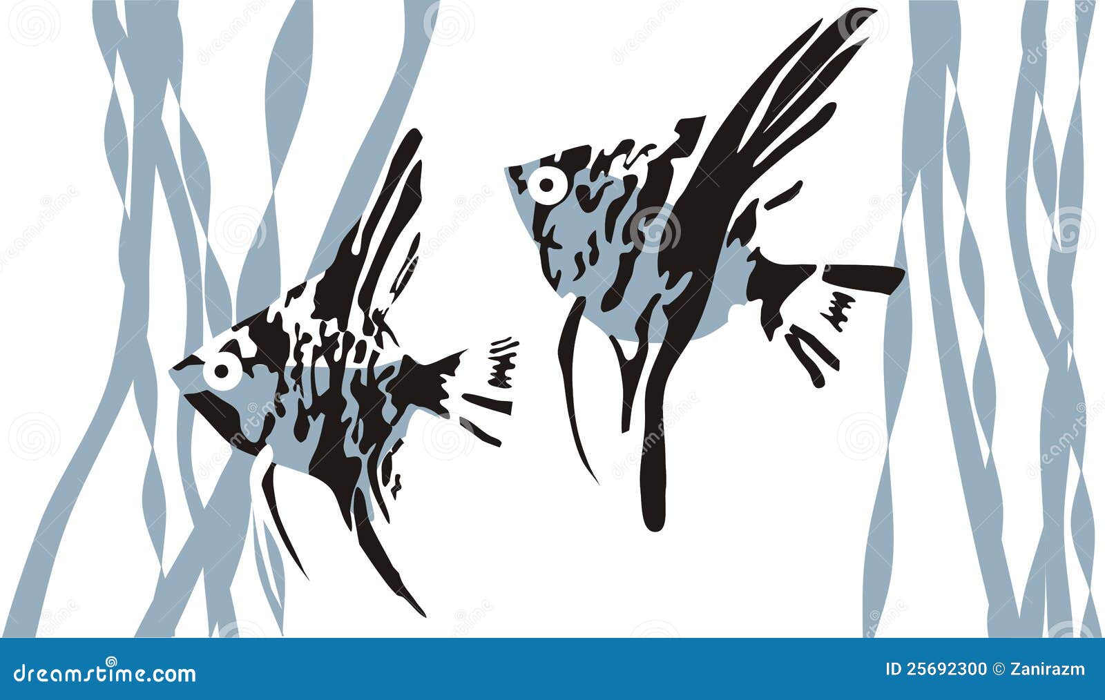 Two fish stock vector. Illustration of transpicuous, aquarium - 25692300