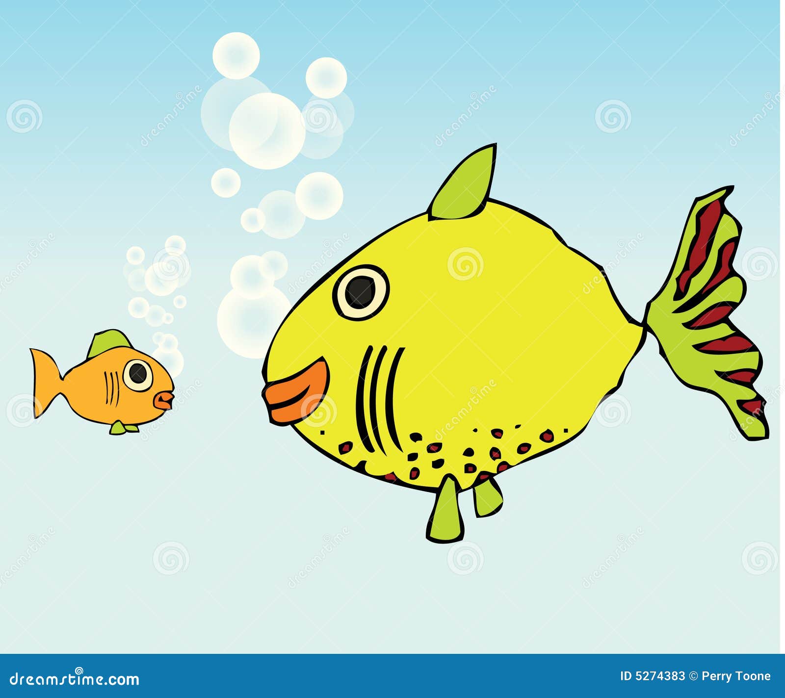 Two Fish stock vector. Illustration of marine, child, aquarium - 5274383
