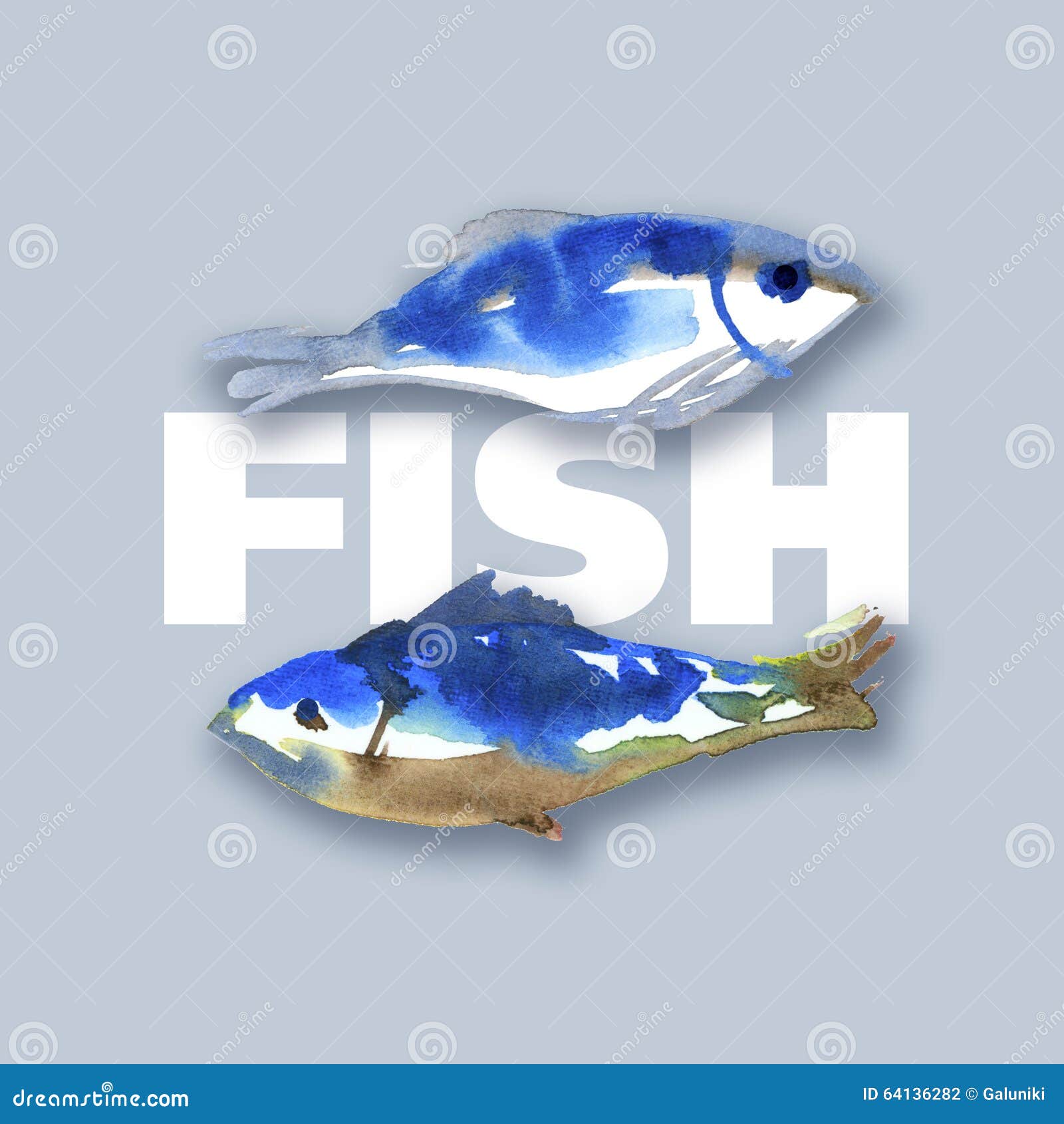 Two fish stock illustration. Illustration of relaxed - 64136282