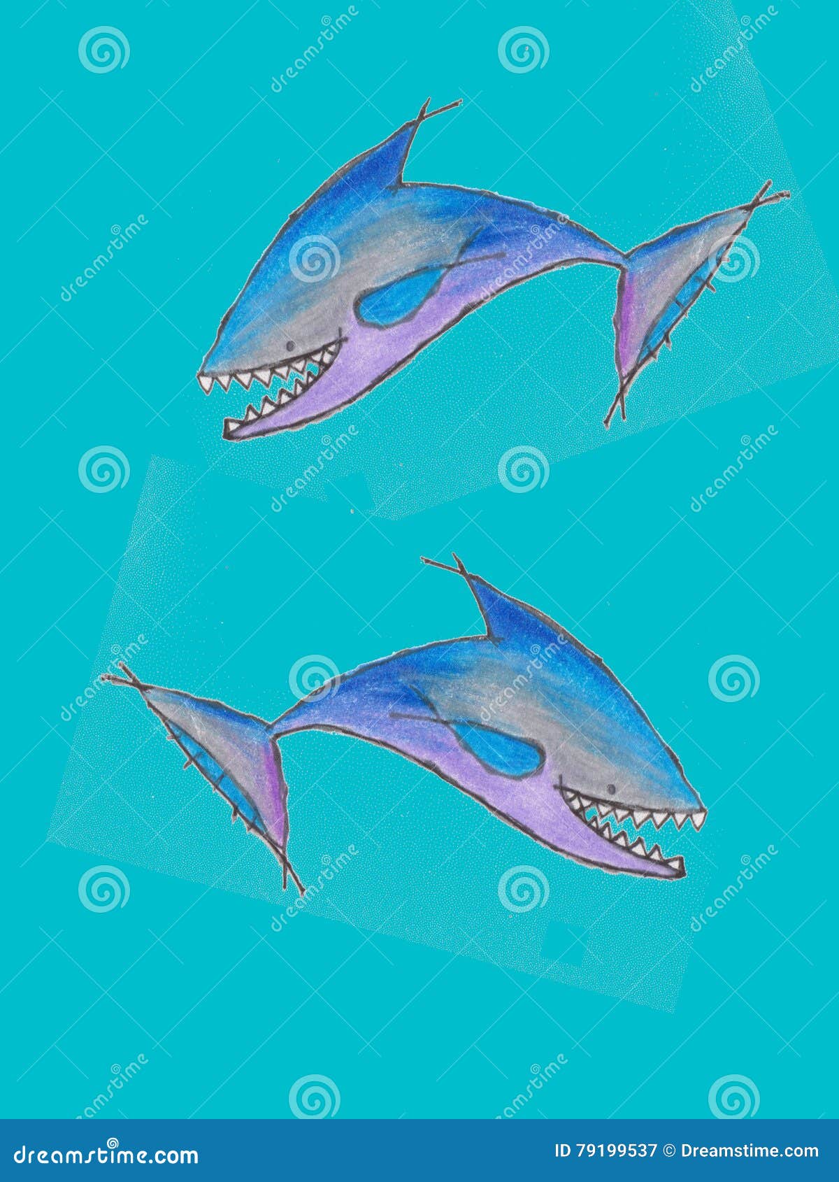 Two fish stock illustration. Illustration of nature, animal - 79199537