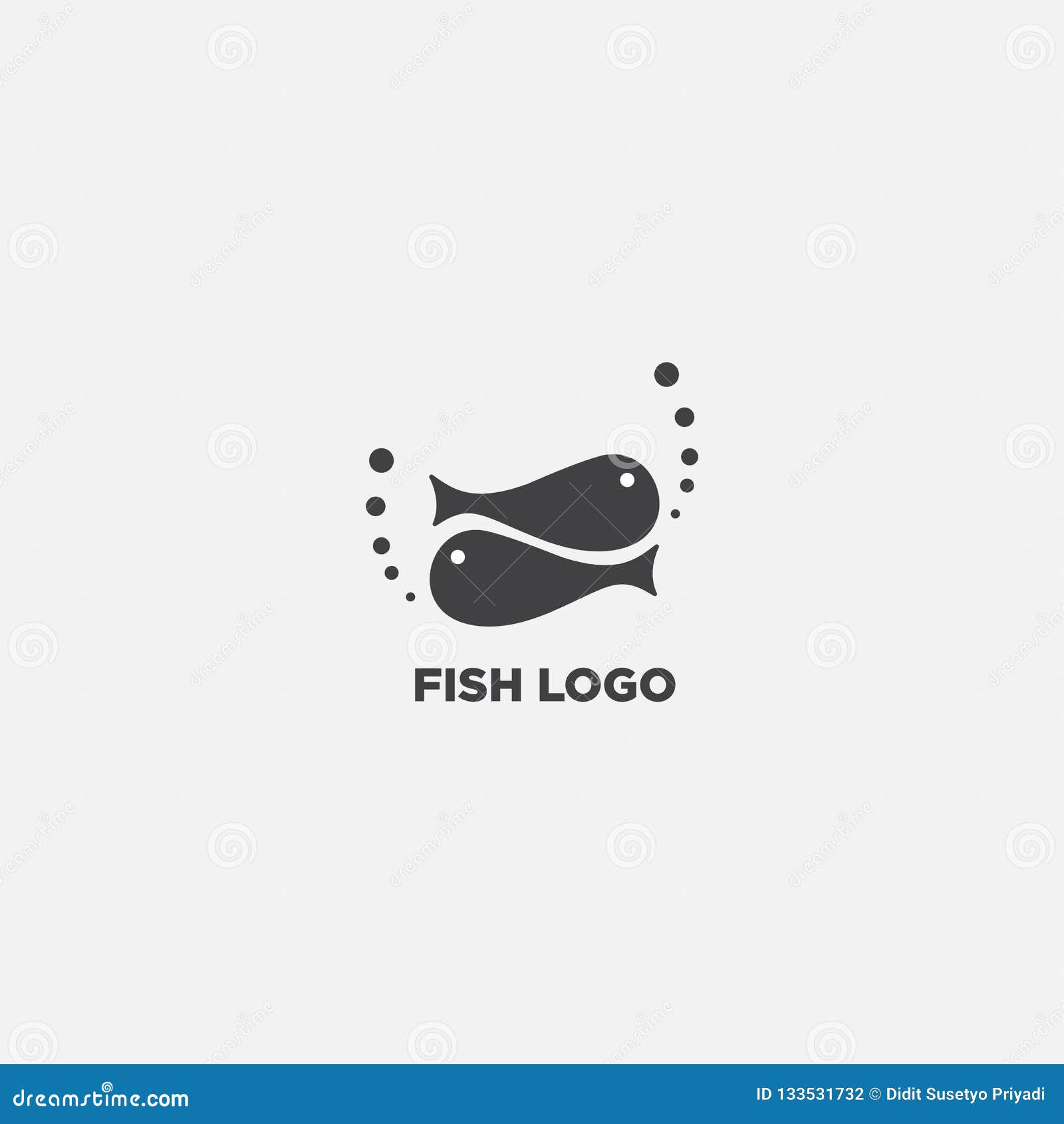 Two Fish Logo Vector, EPS 10 Stock Illustration - Illustration of fish ...