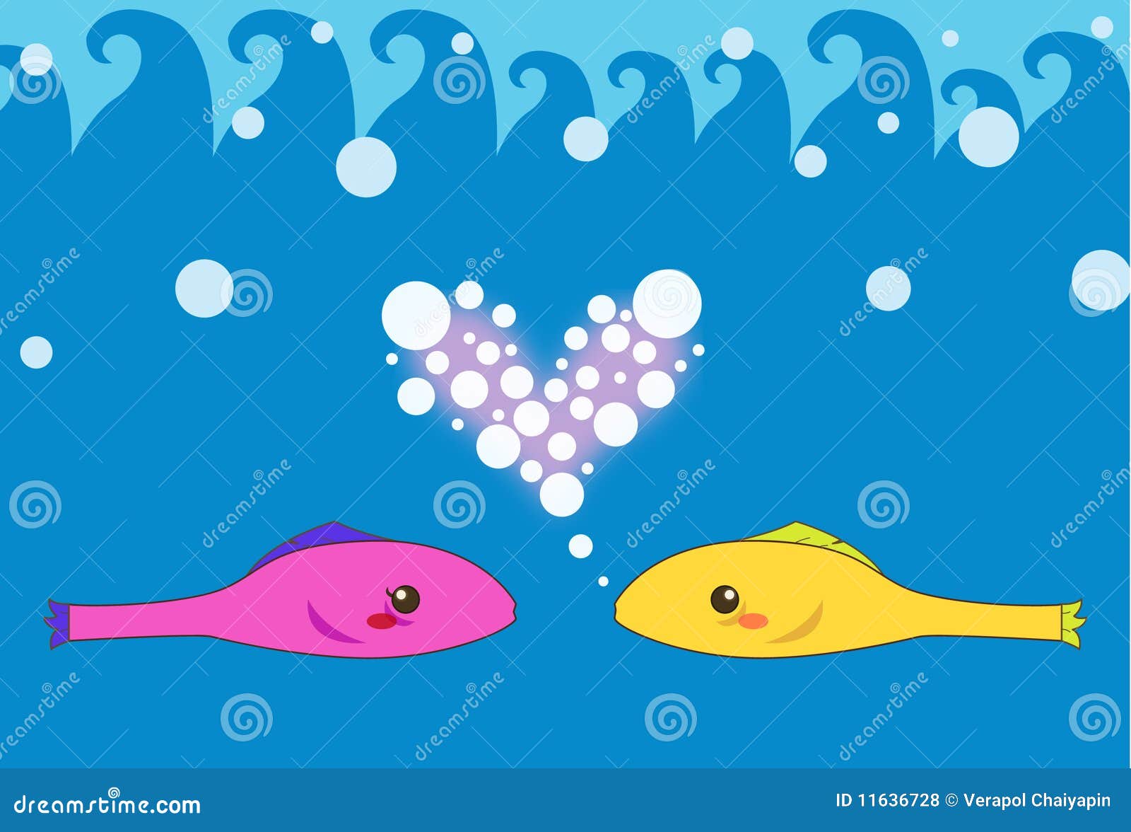 Two Fish Lover stock illustration. Illustration of lover - 11636728