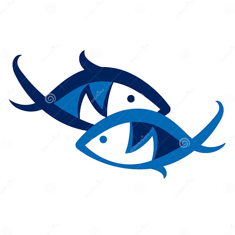 Two fish vector stock vector. Illustration of water, modern - 55914452