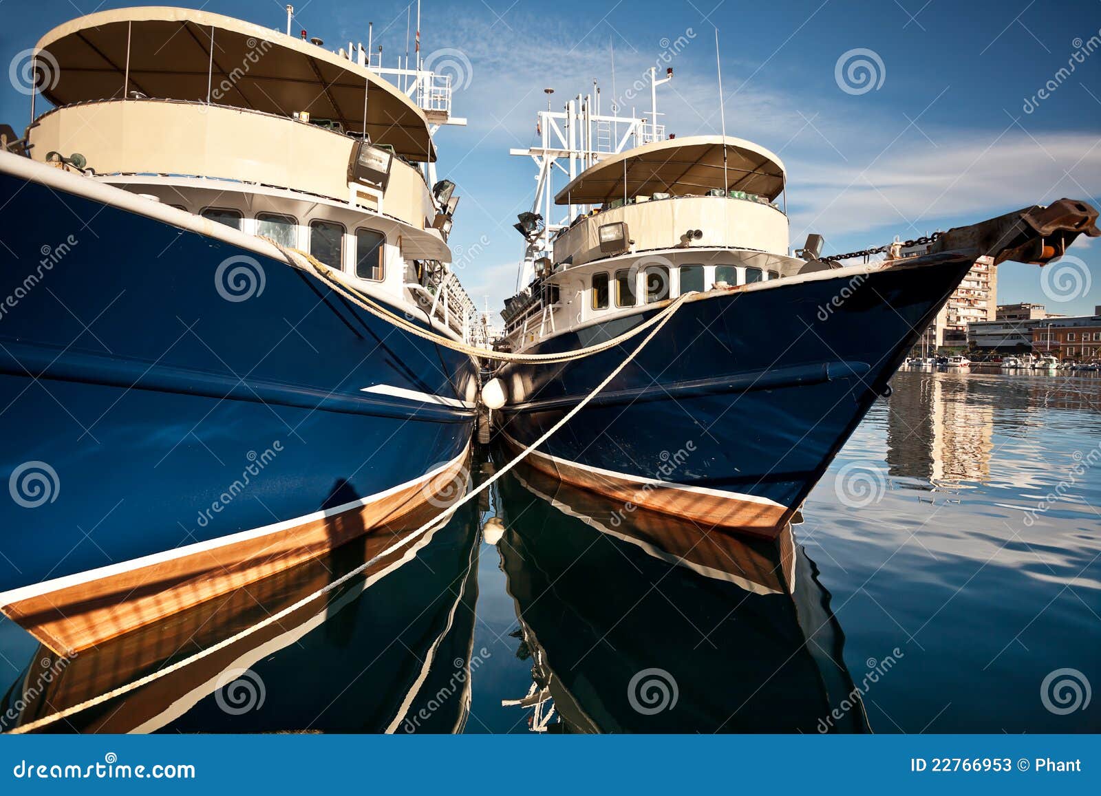 Two fishboats stock image. Image of travel, building - 22766953