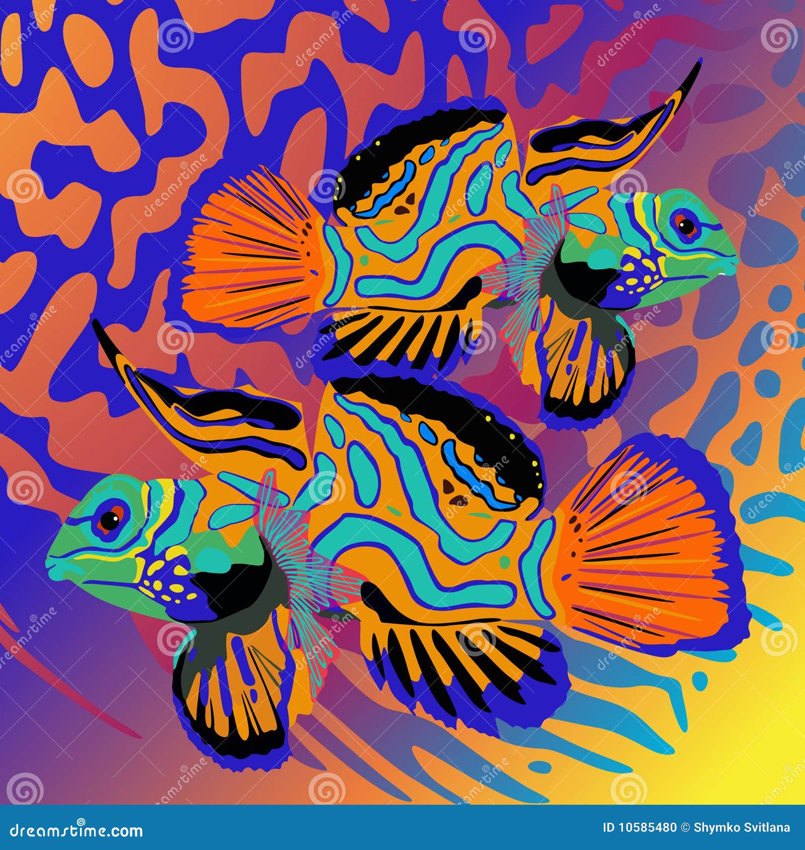 Two Fishes-parrots Royalty-Free Stock Image | CartoonDealer.com #10585480