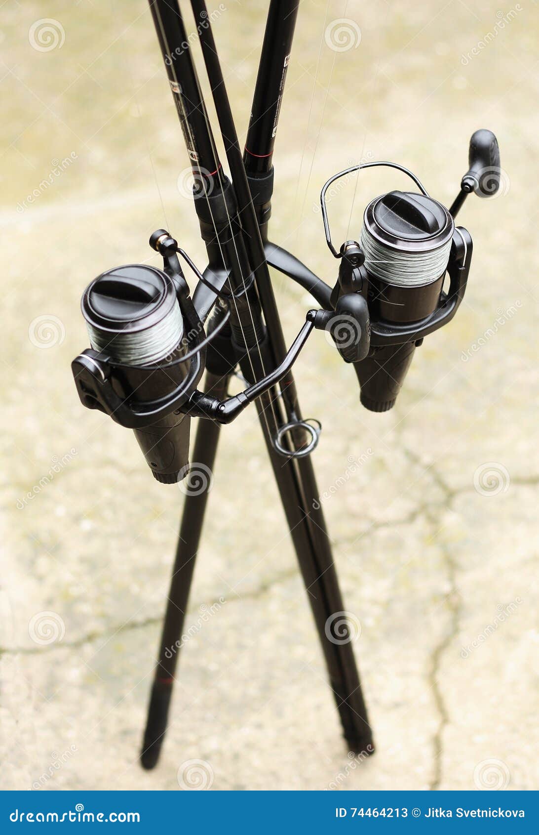 Two fishing rods stock image. Image of fish, sport, threading - 74464213
