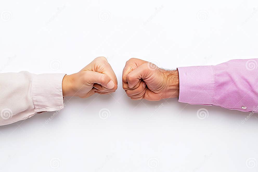 Two Fists Bumping Together, Symbolizing Teamwork, Support, and ...