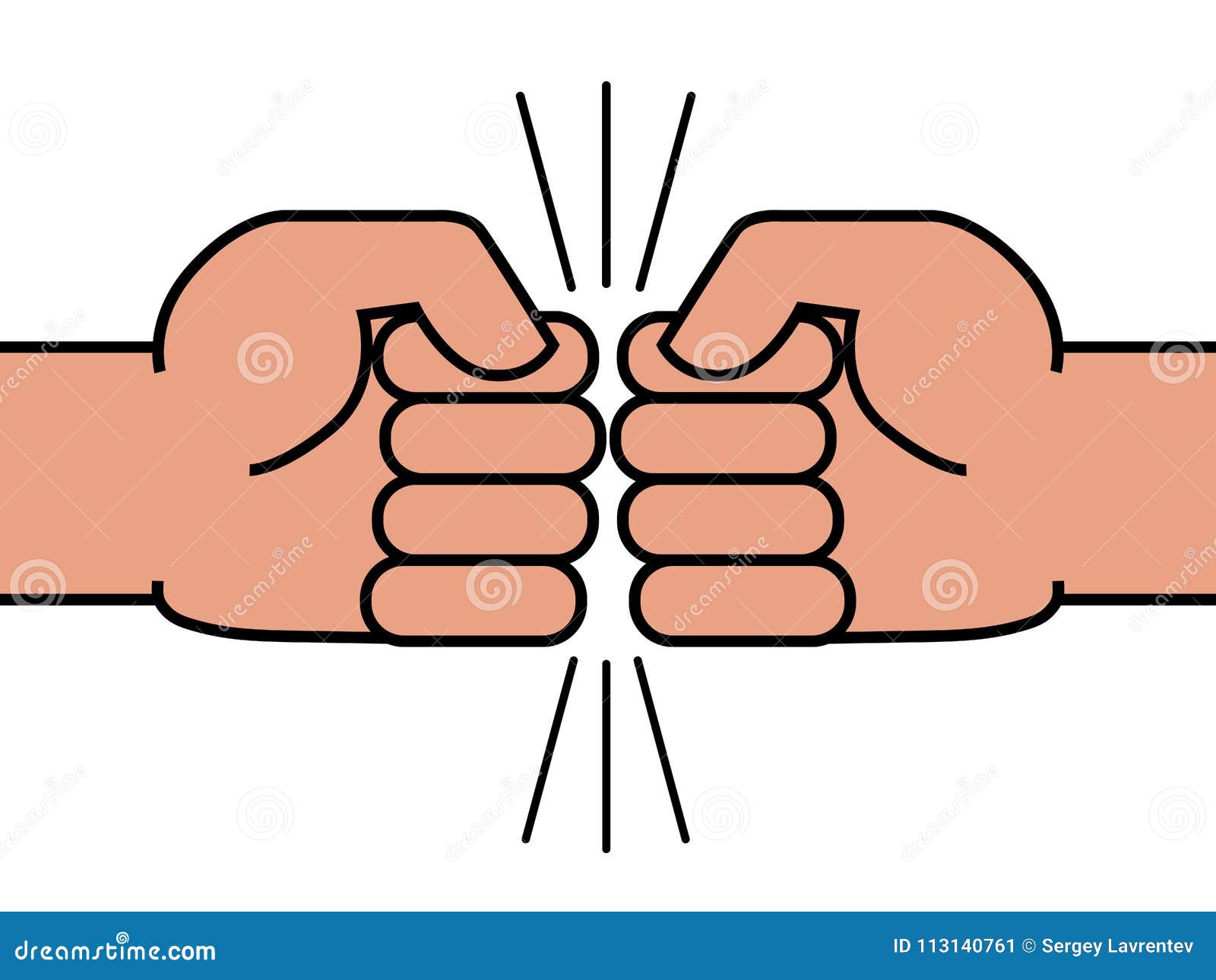 Two Fists Bumping Together, Two Hands With Fists In Air Punching ...