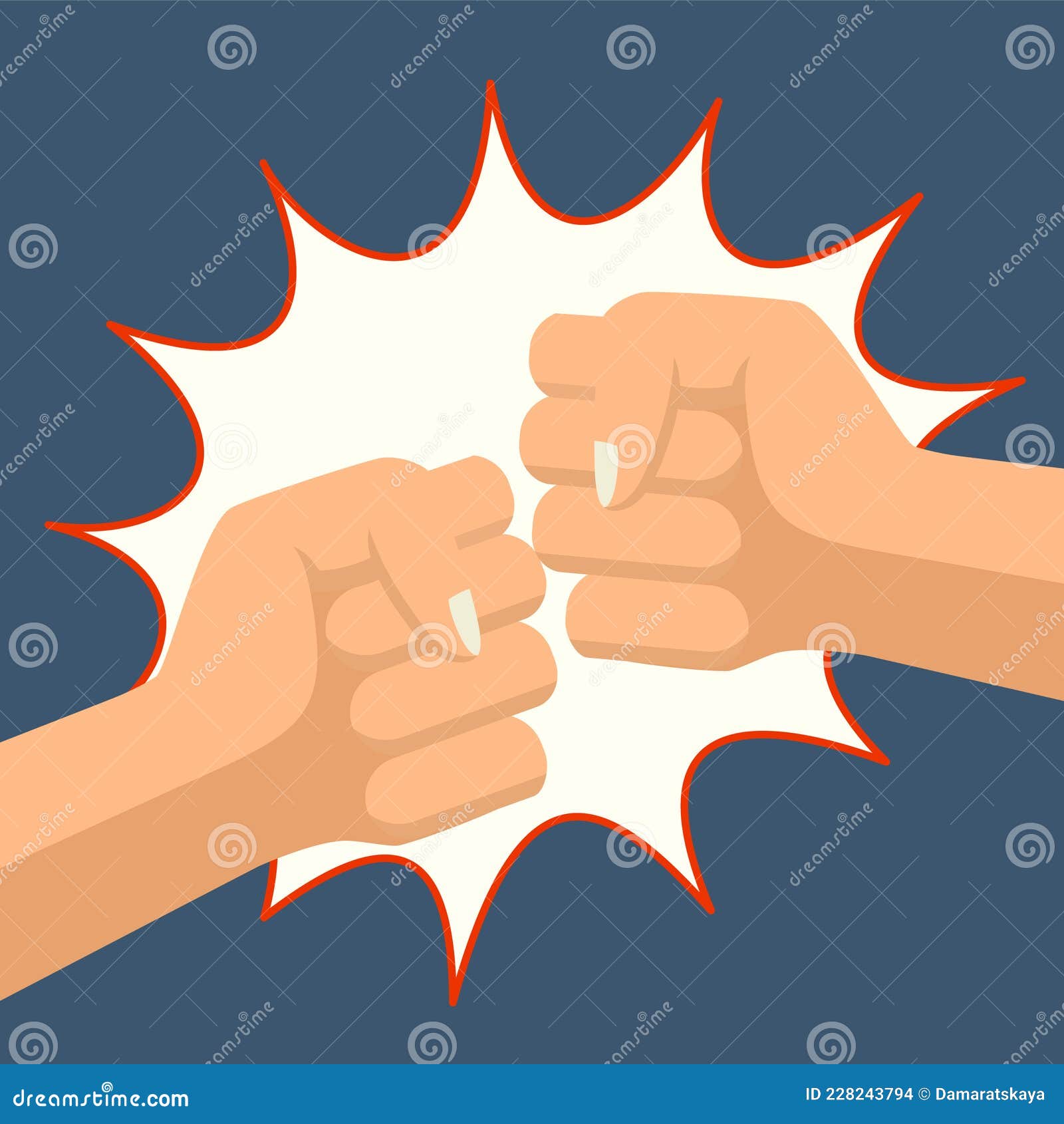 Two Fists Punching Each Other, Flat Style Pattern. Fist Bump ... Two Fists Punching Each Other, Flat Style Pattern. Fist Bump ...
