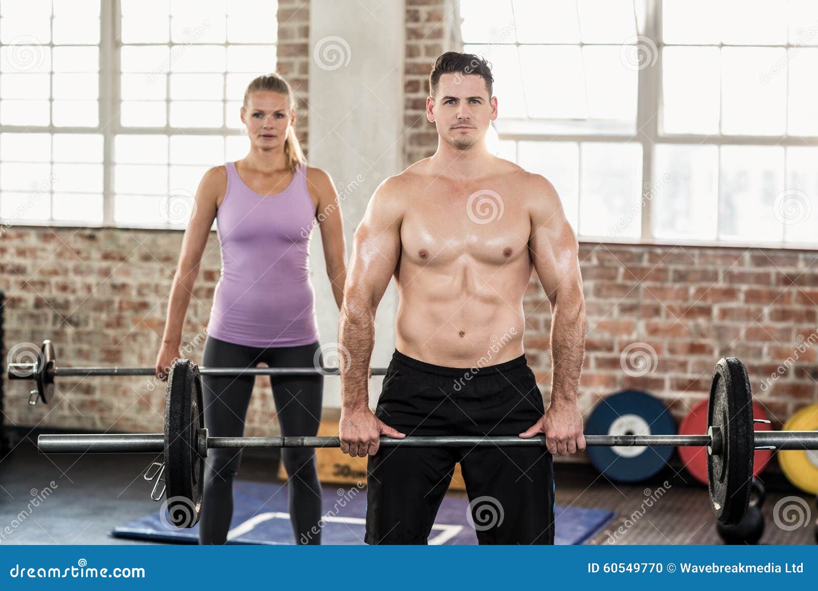 Two fit people working out stock photo. Image of activity - 60549770
