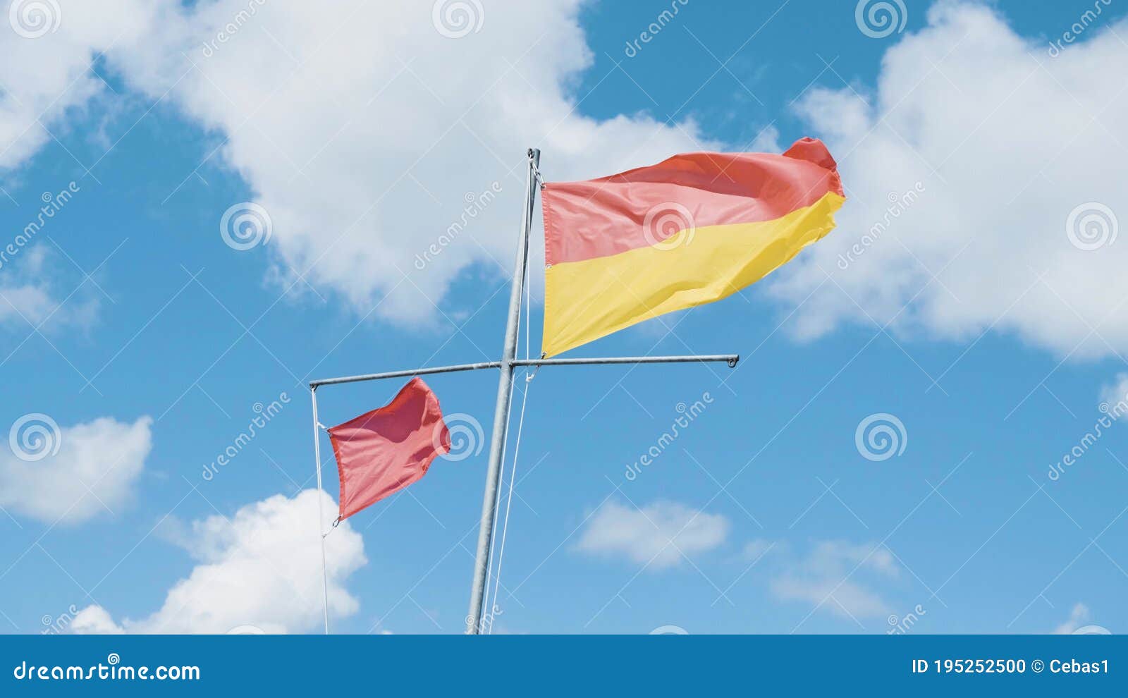 Two Flags Waving in the Wind Stock Footage - Video of maritime, breeze ...
